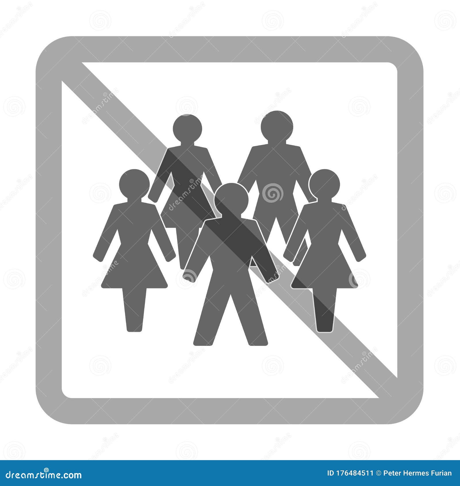 Prohibition of Assembly No Gathering Sign Stock Vector - Illustration ...