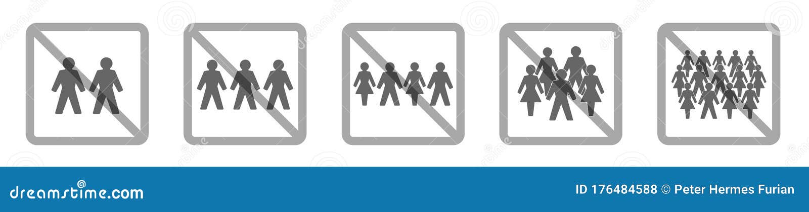 Prohibition of Assembly Symbols No Gathering Stock Vector ...