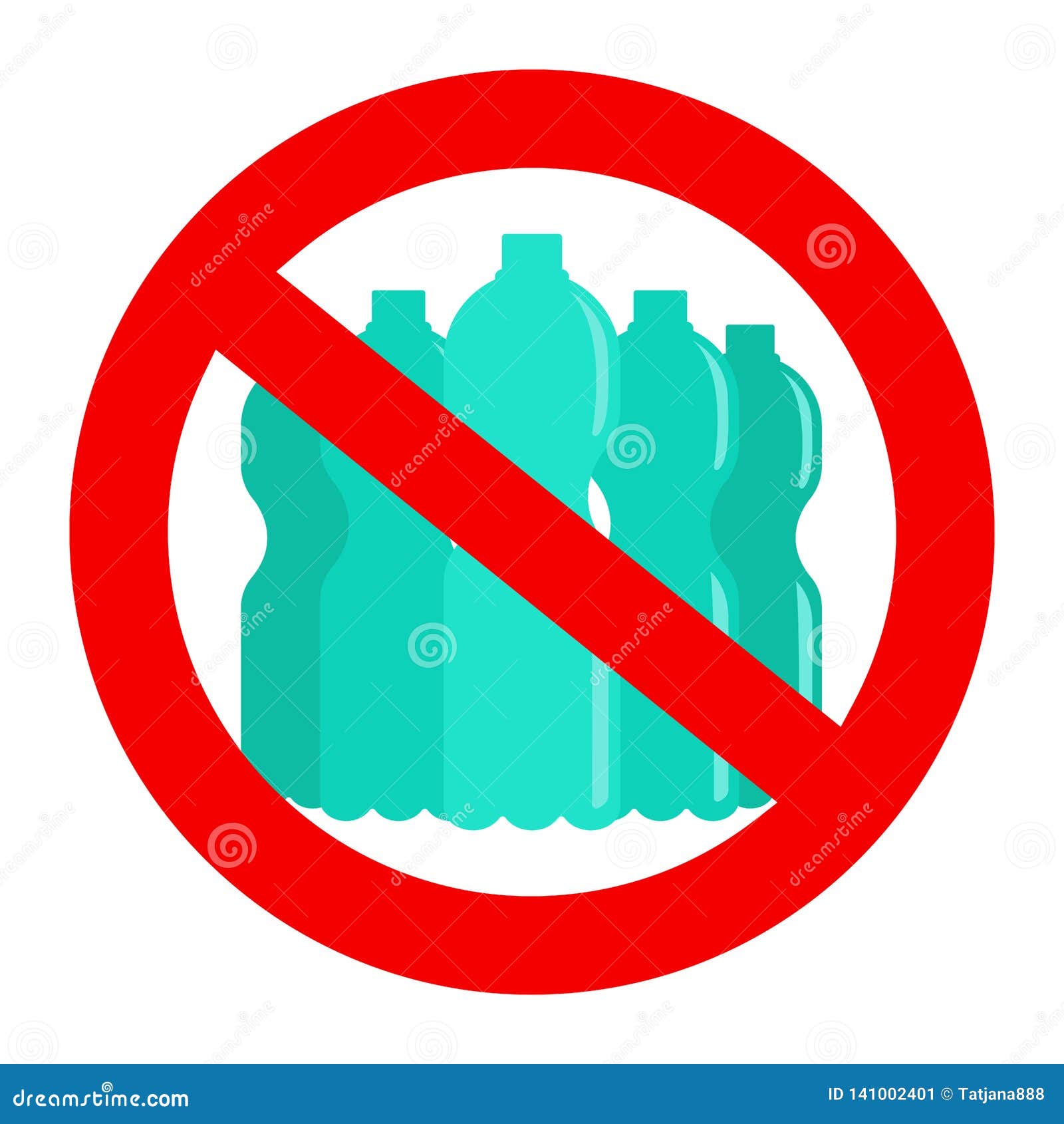 Prohibition or Ban Sign. Plastic Free Concept, Stop Using Plastic ...