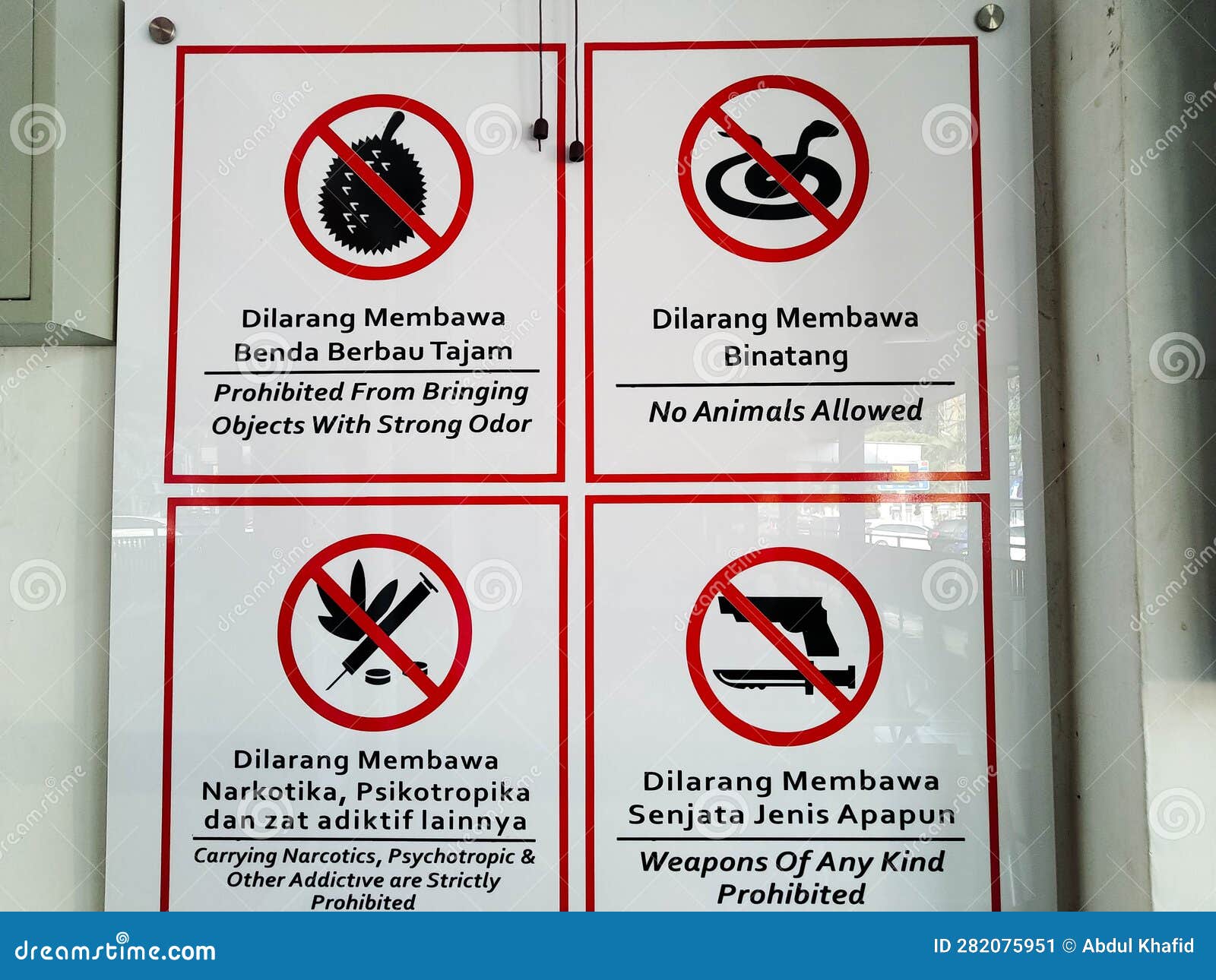 Prohibition Board stock image. Image of notice, signs - 282075951