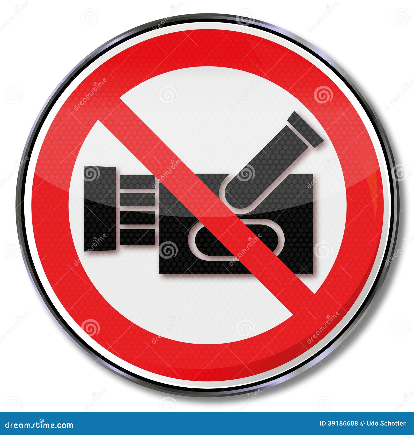 Filming Prohibition Sign Cartoon Vector | CartoonDealer.com #306038273