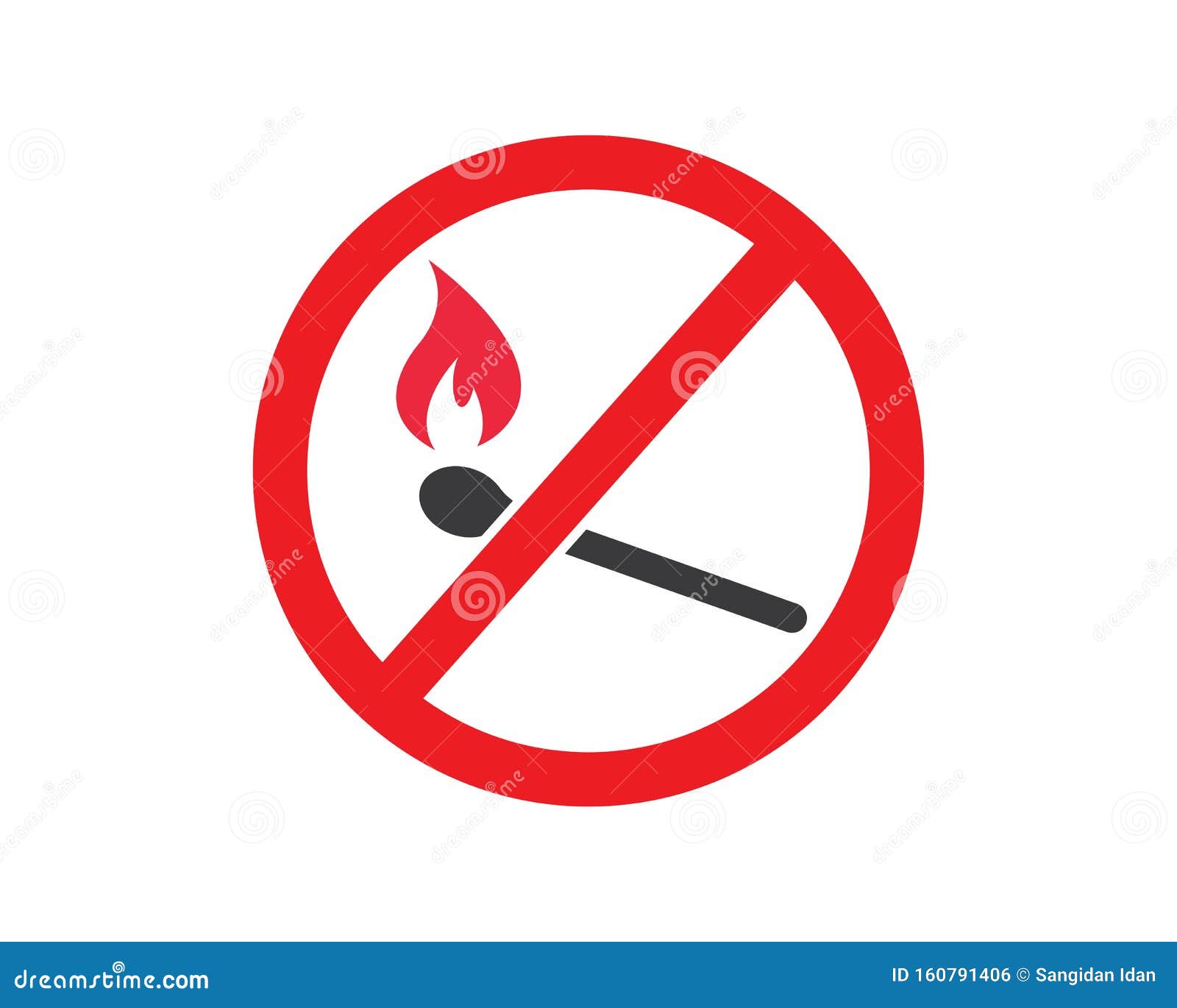 Prohibition Fire Sign Vector Illustration Stock Vector - Illustration ...