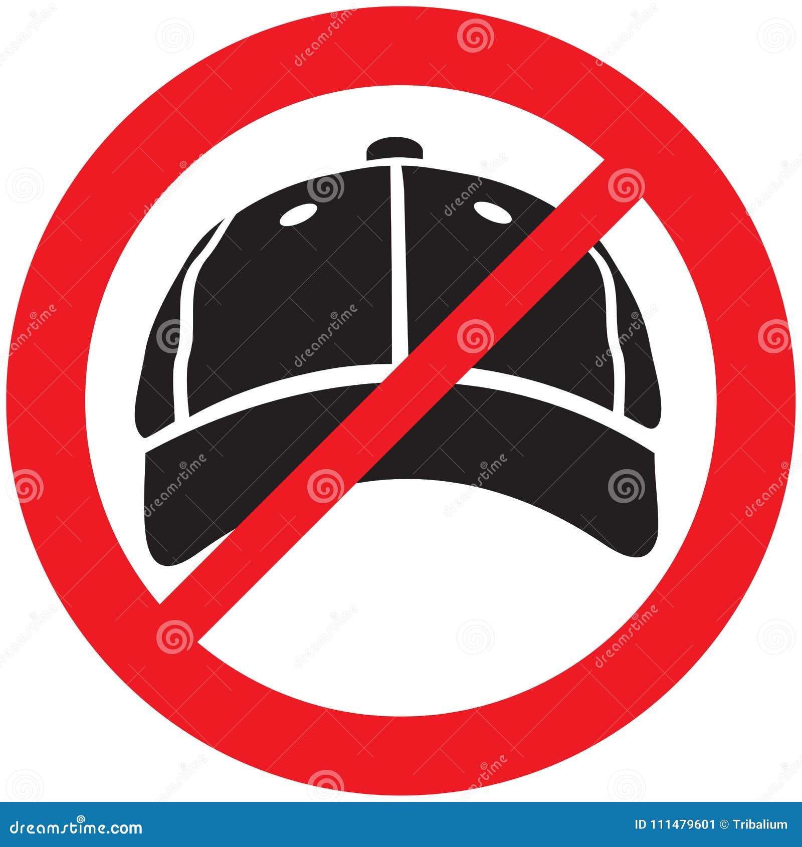 No cap sign stock vector. Illustration of forbidden - 111479601