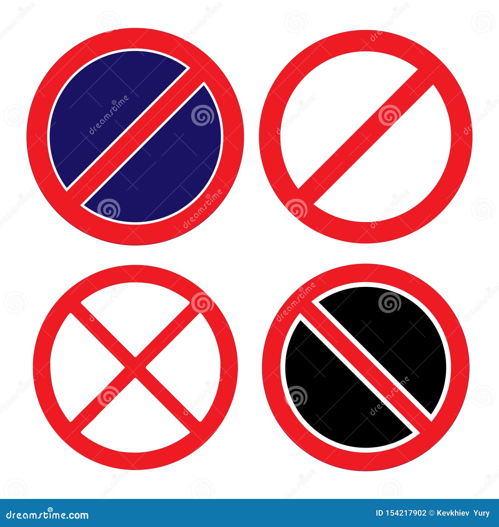 Prohibition No Symbol, Sign Ban Vector Illustration Stock Vector ...