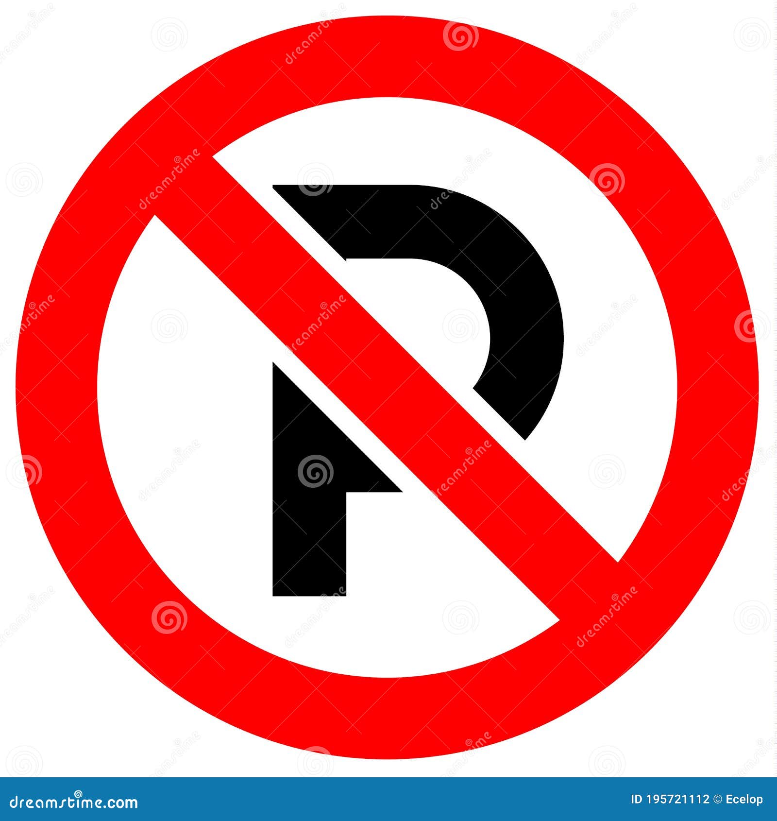 Prohibition red sign stock vector. Illustration of prohibited - 195721112