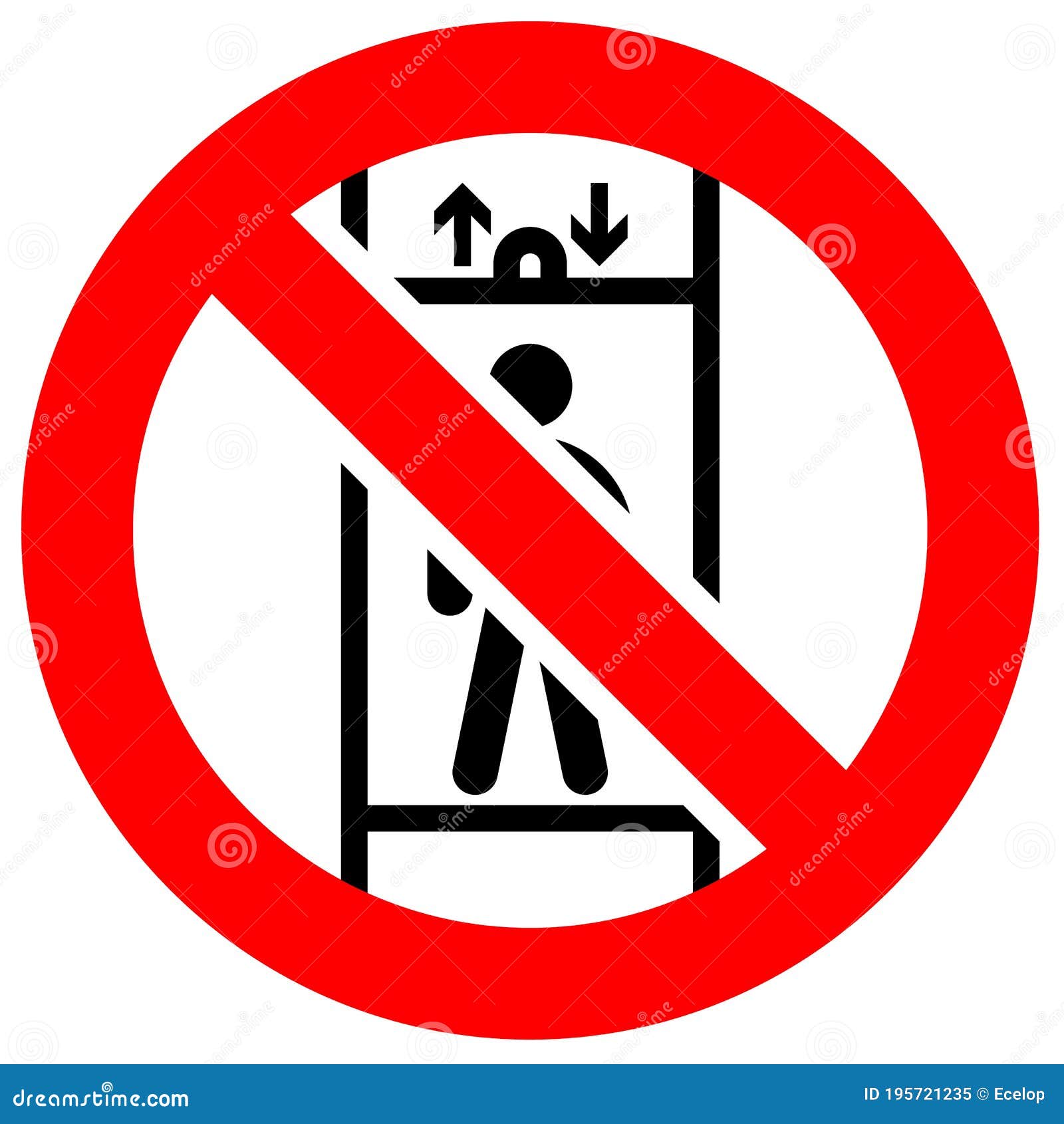 Prohibition red sign stock vector. Illustration of symbol - 195721235