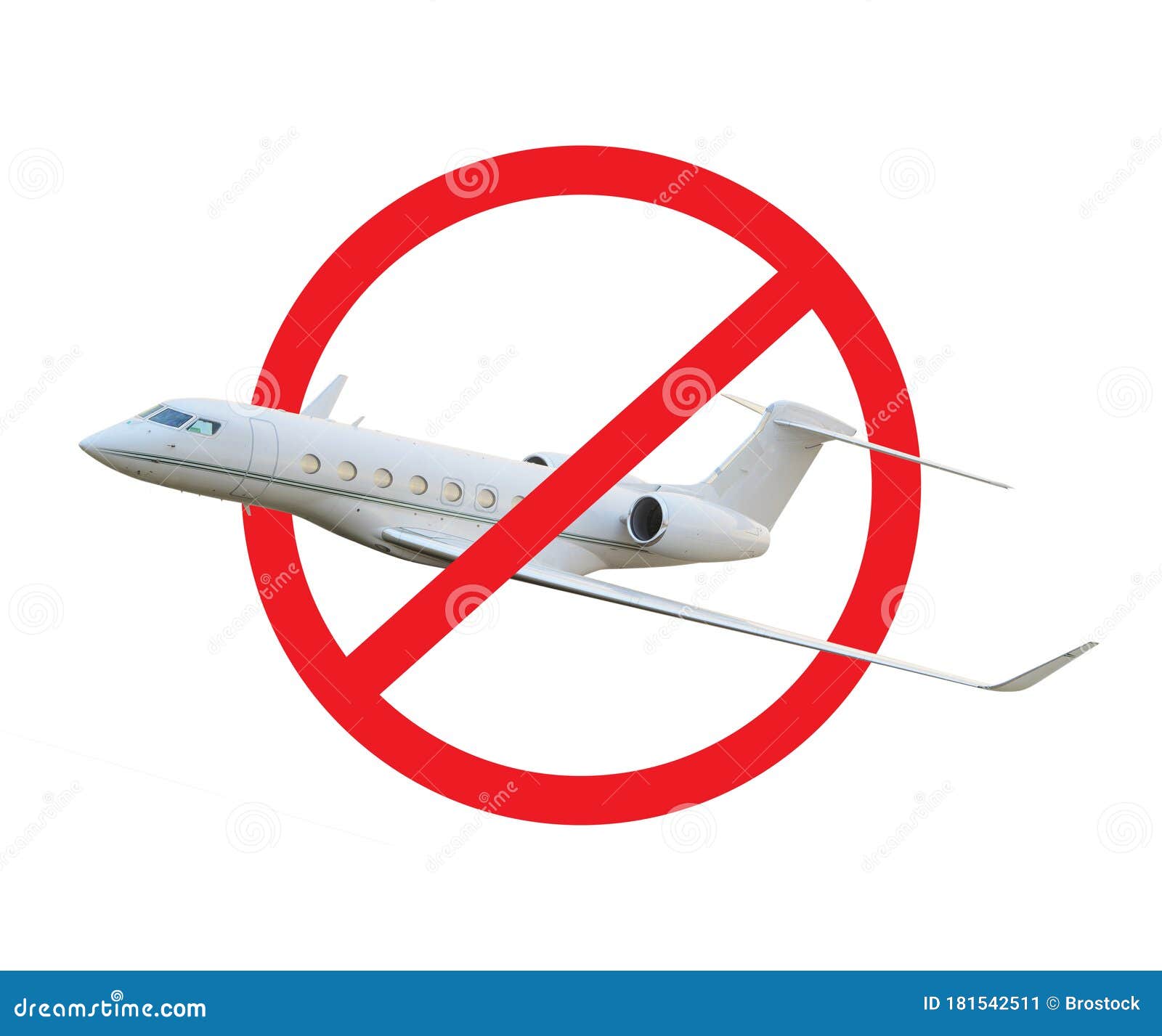 Prohibition Sign with Airplane Stock Image - Image of coronavirus, sign ...