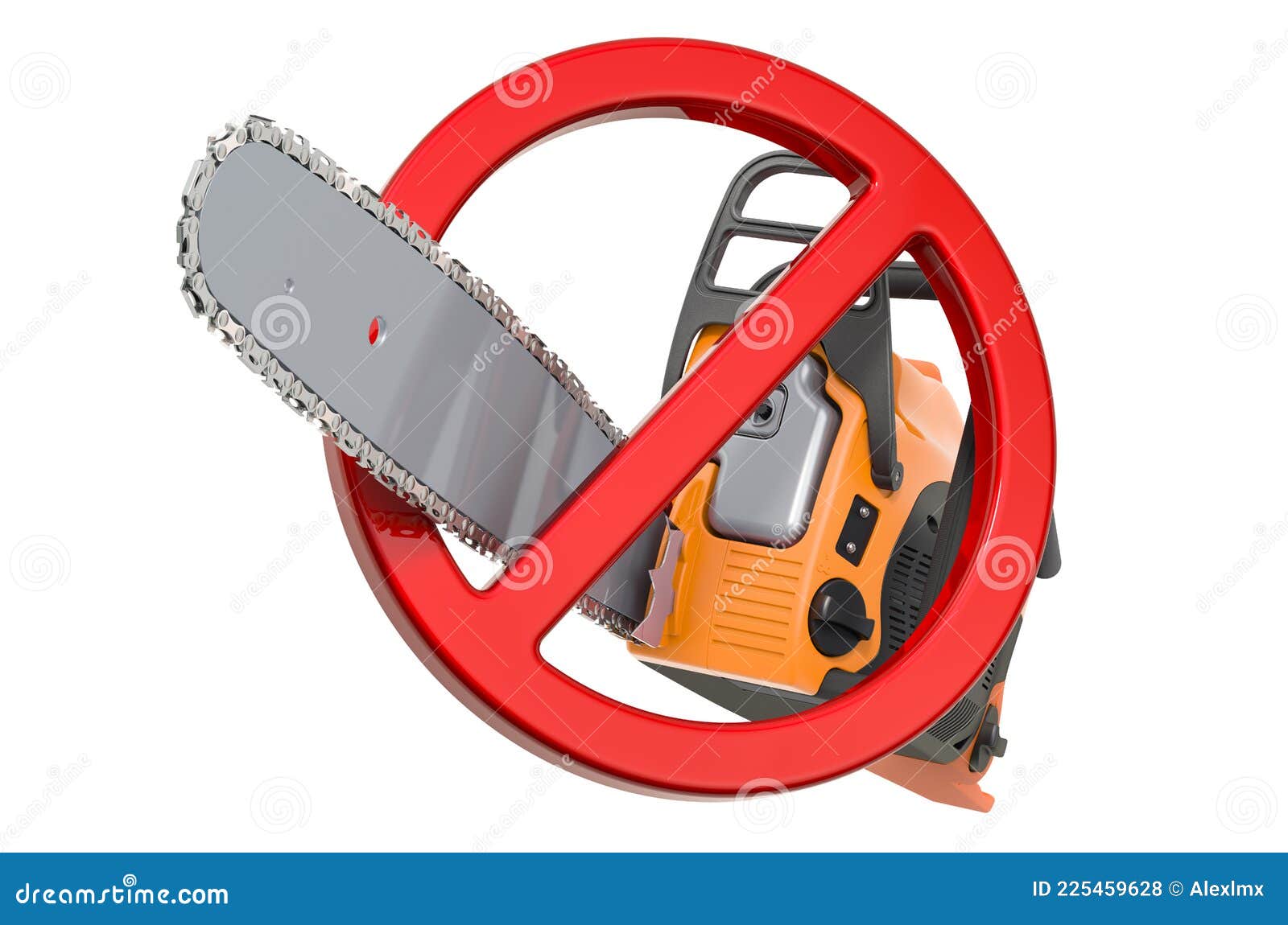 Attention Chainsaw. Warning Red Road Sign. Caution Sawing Cartoon ...