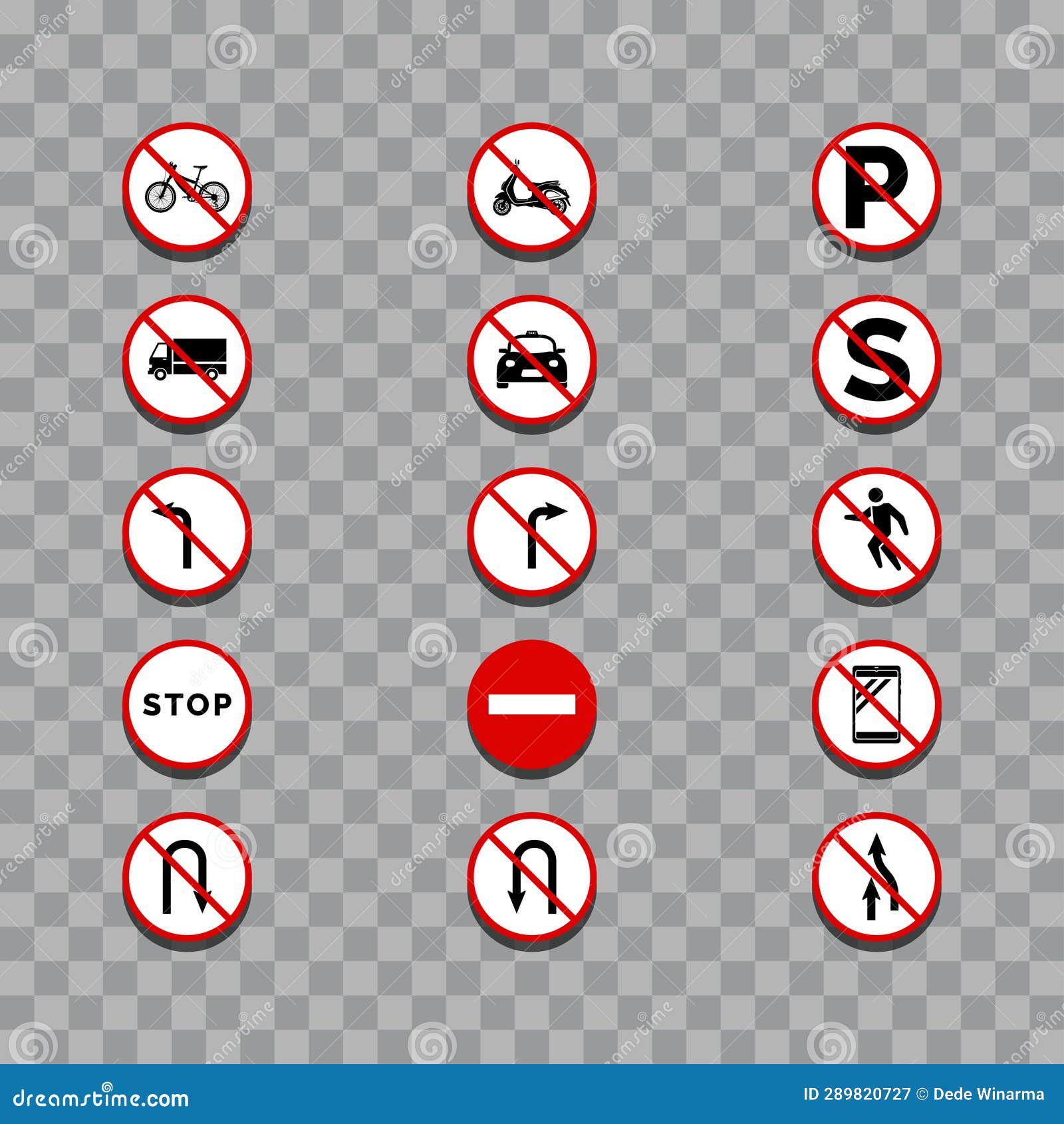 Prohibition Sign Collection Graphic Design Vector Illustration Stock ...