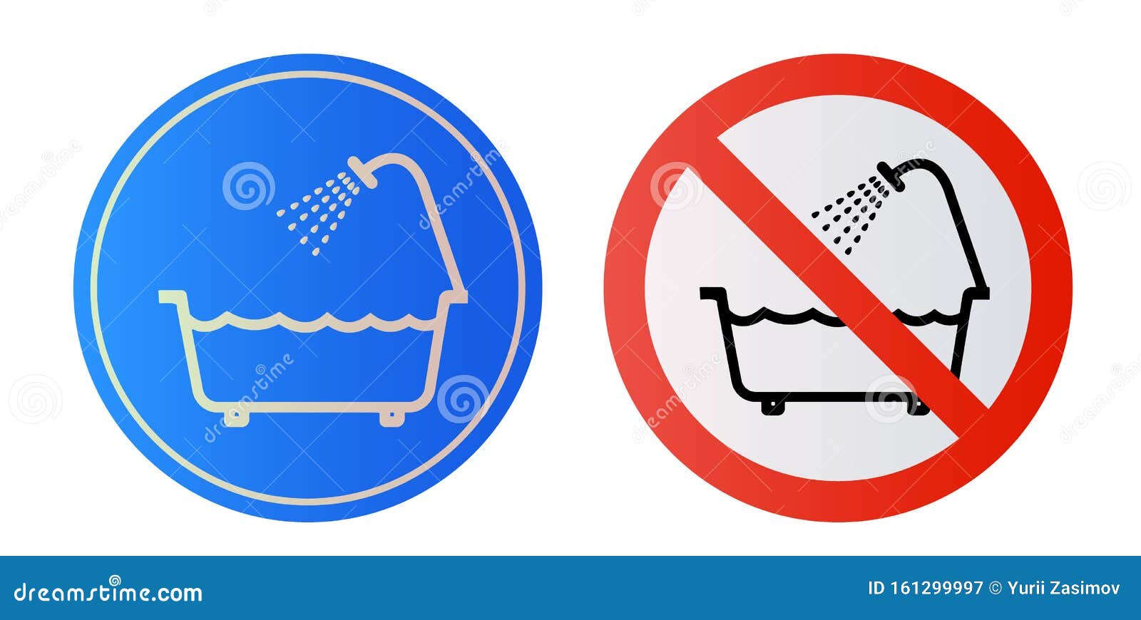 Prohibition Sign. Do Not Use this Unit in the Bath, in the Water Stock ...