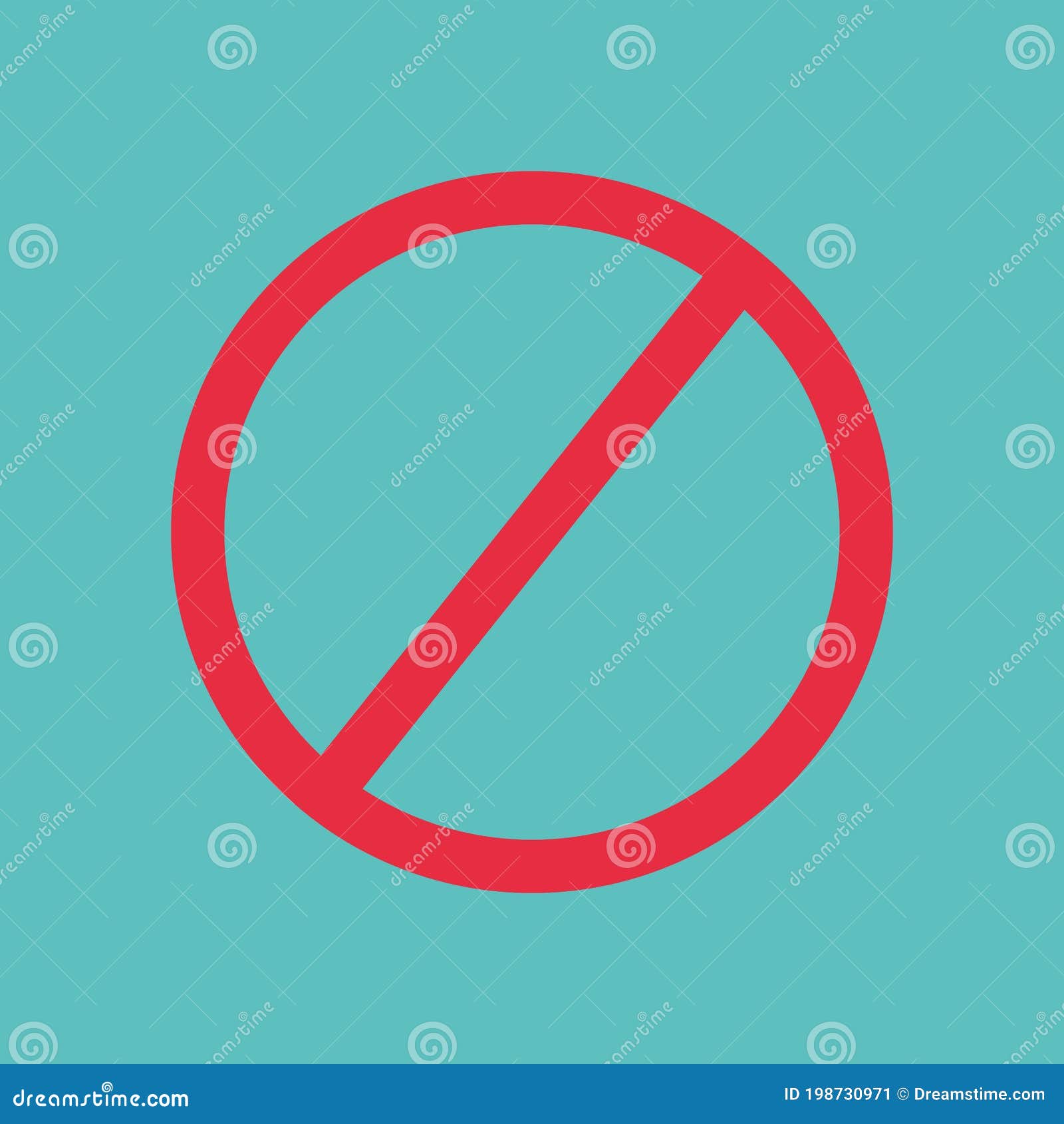 Prohibition Sign. Flat Design. Illustration Stock Vector - Illustration ...