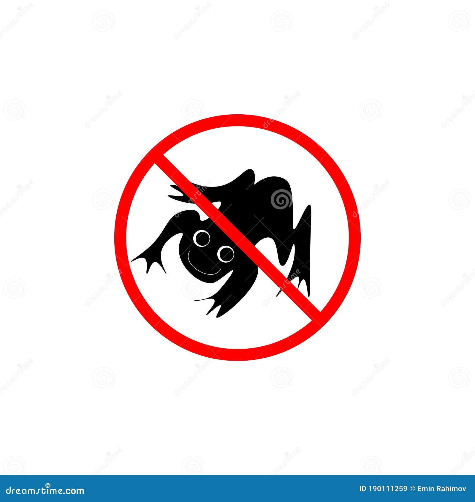 Prohibition Sign Frog. Red Strikethrough Circle Eps Ten Stock Vector ...