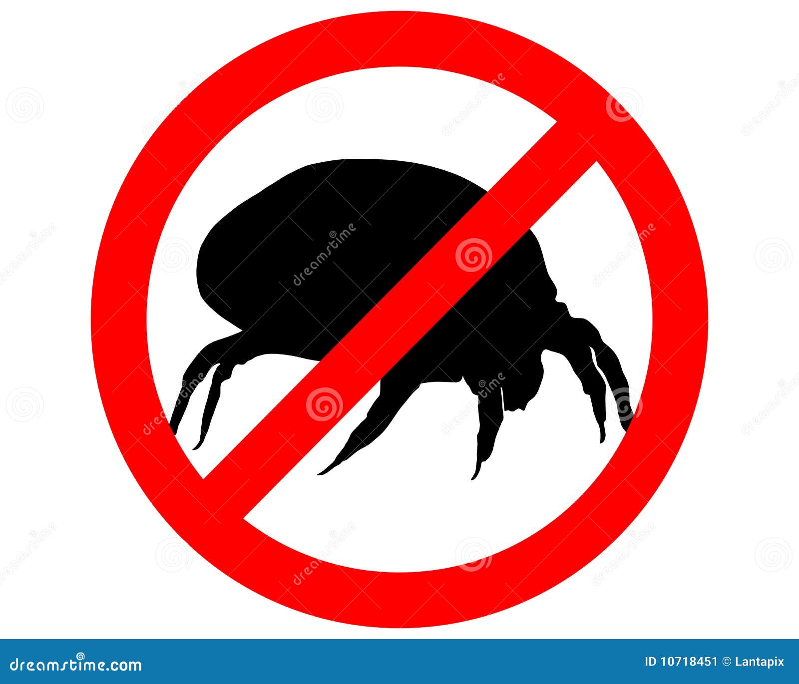 Prohibition Sign for House Dust Mites Stock Vector - Illustration of ...
