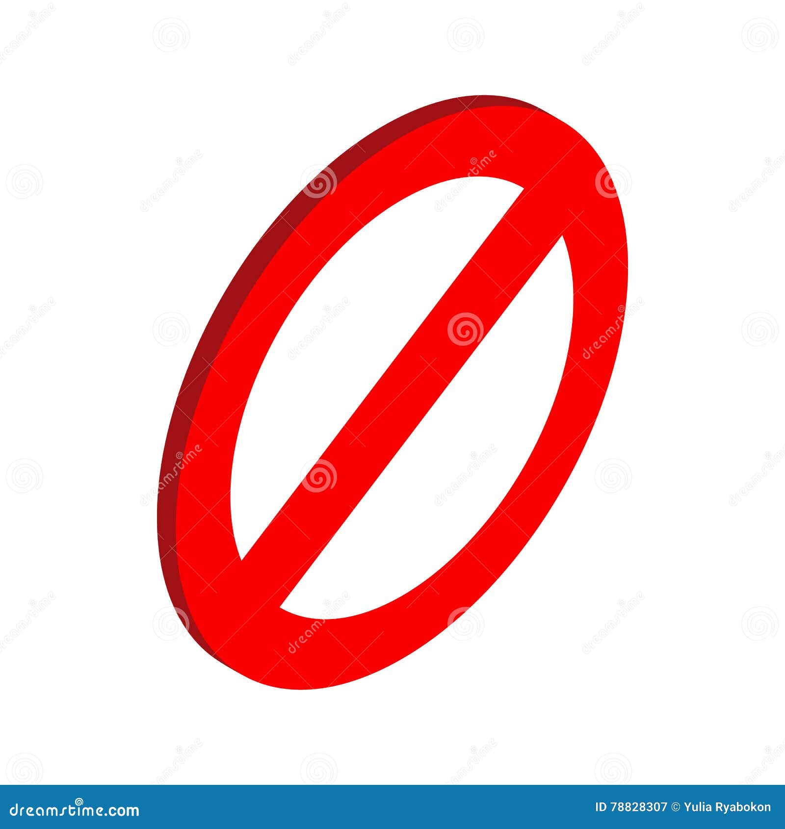 Prohibition Sign Icon, Isometric 3d Style Stock Vector - Illustration ...