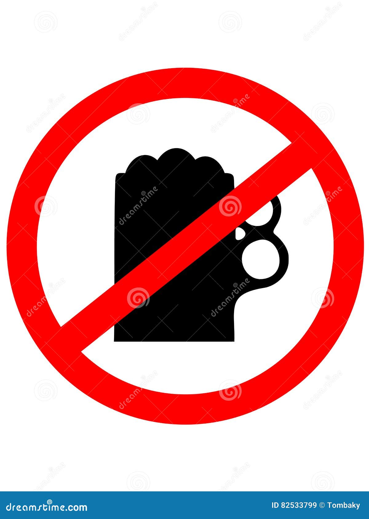 Prohibition Sign Icon. No Drink Beer Stock Illustration - Illustration ...