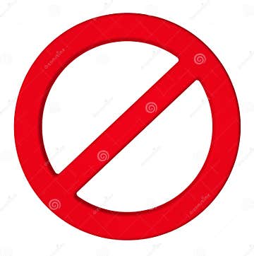 PROHIBITION Sign Isolated on White Stock Illustration - Illustration of ...