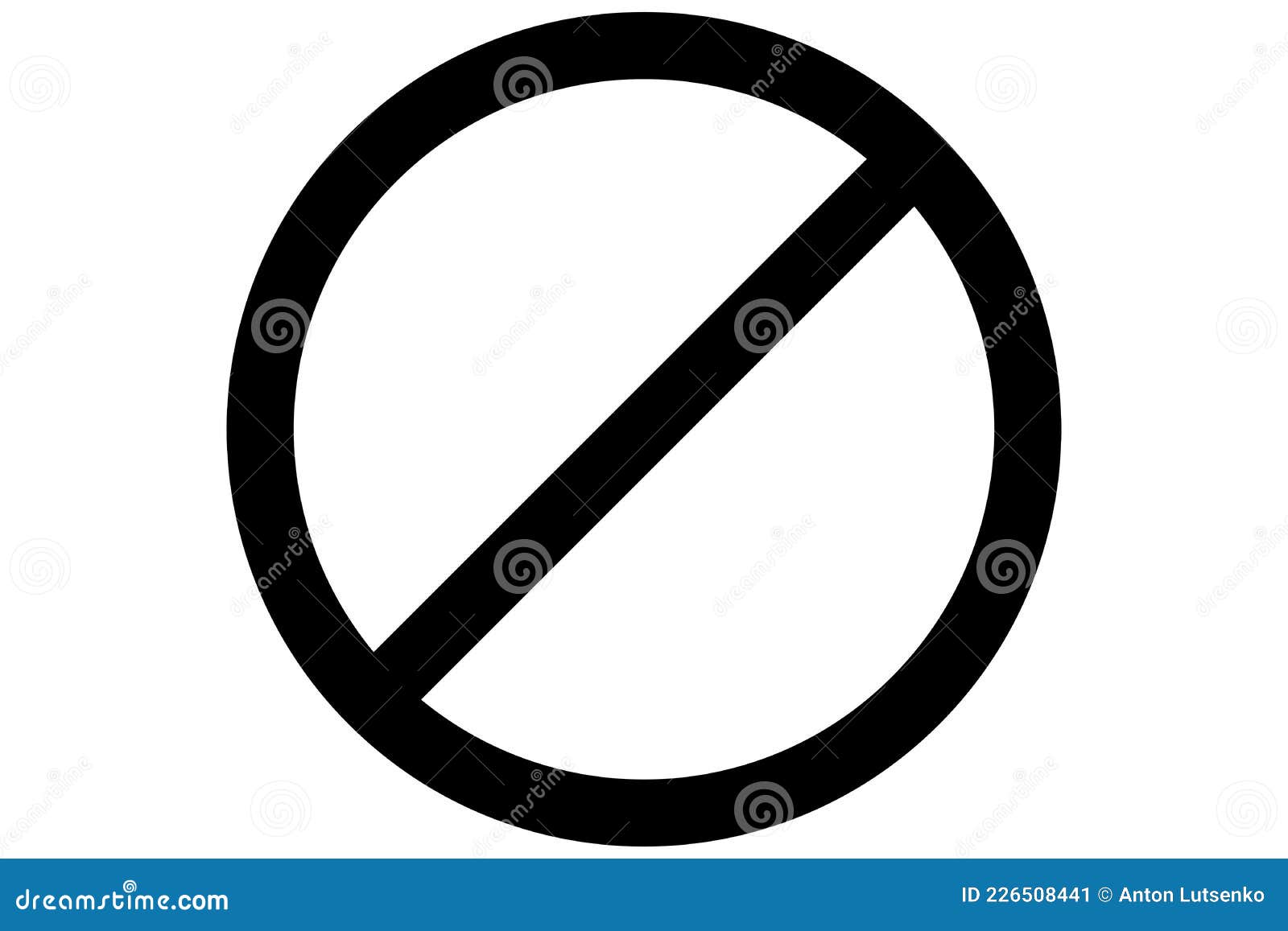 Prohibition Sign Isolated on a White Background Stock Vector ...