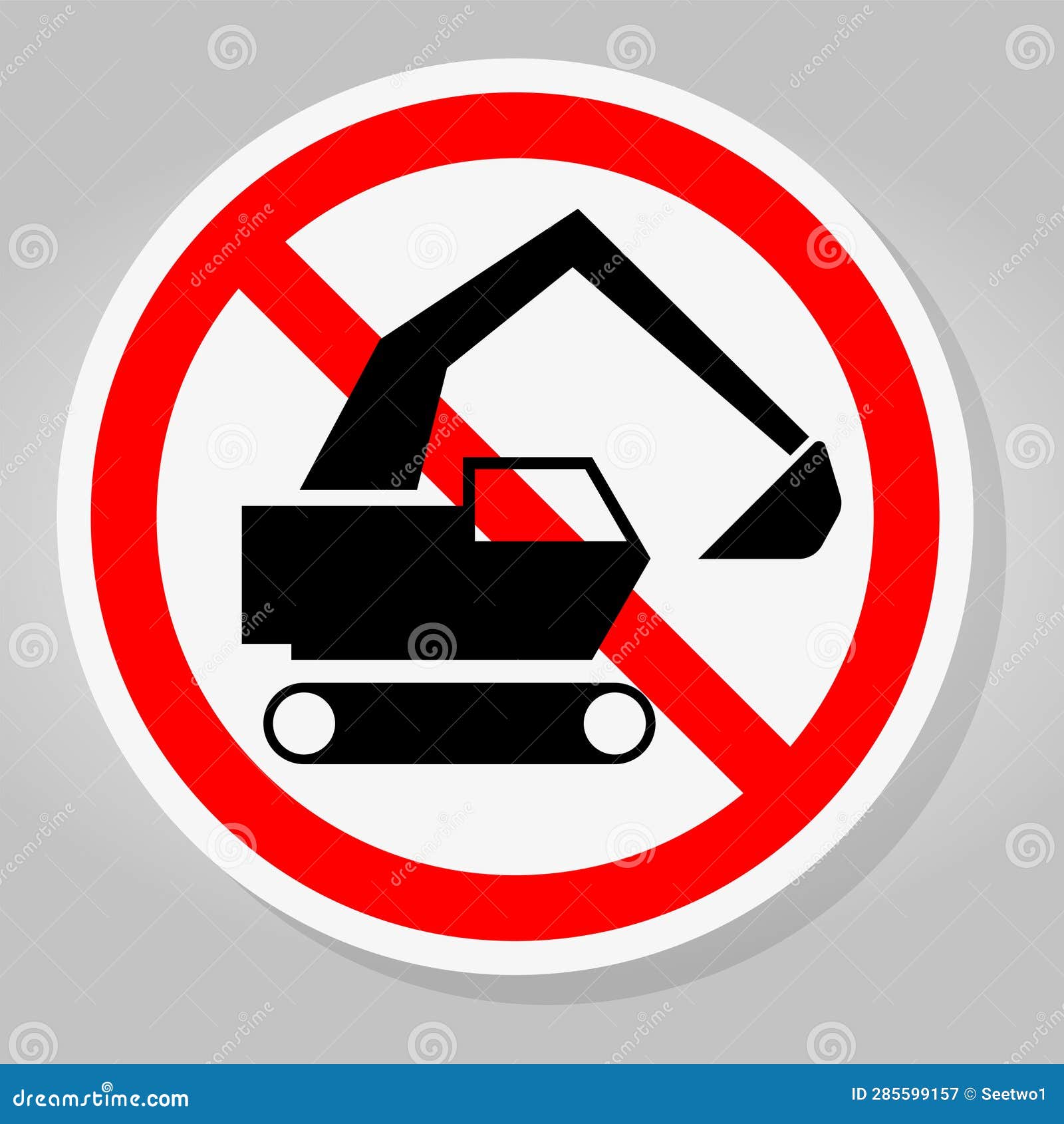 Prohibition Sign, No Digging Symbol Stock Vector - Illustration of ...