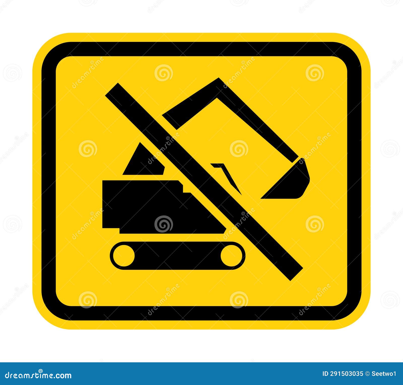 Prohibition Sign, No Digging Symbol Stock Vector - Illustration of ...
