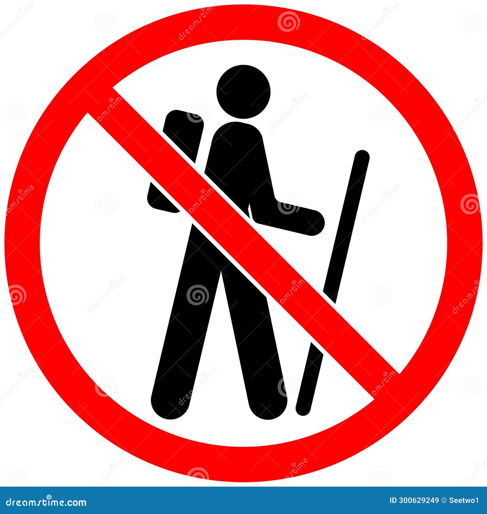 Prohibition Sign No Rock Climbing Symbol Stock Vector - Illustration of ...