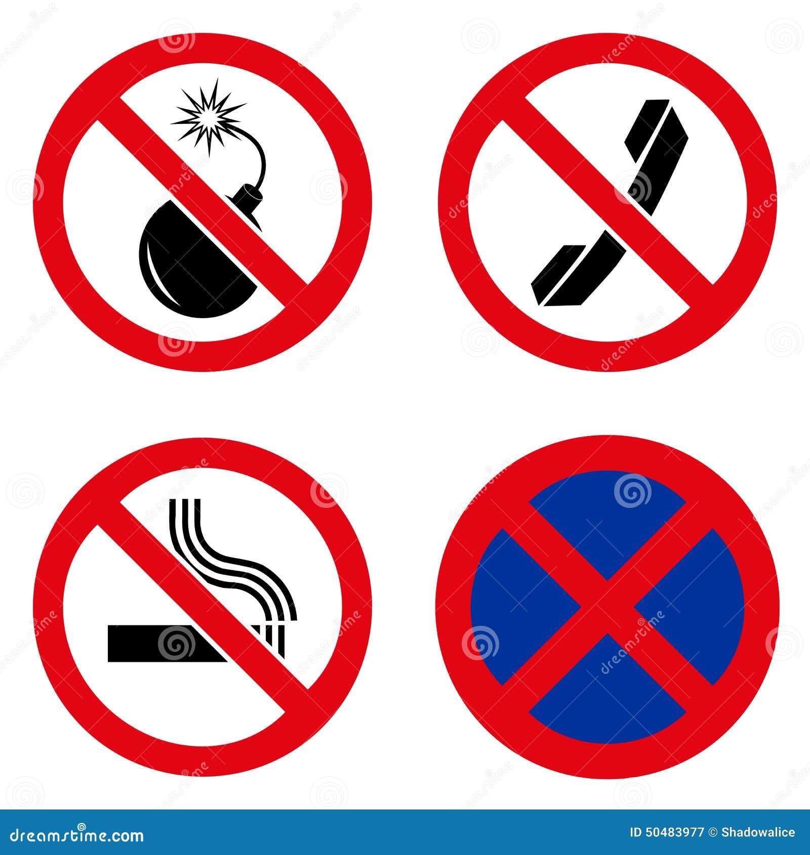Prohibition Signs Icon Great for Any Use. Vector EPS10. Stock Vector ...