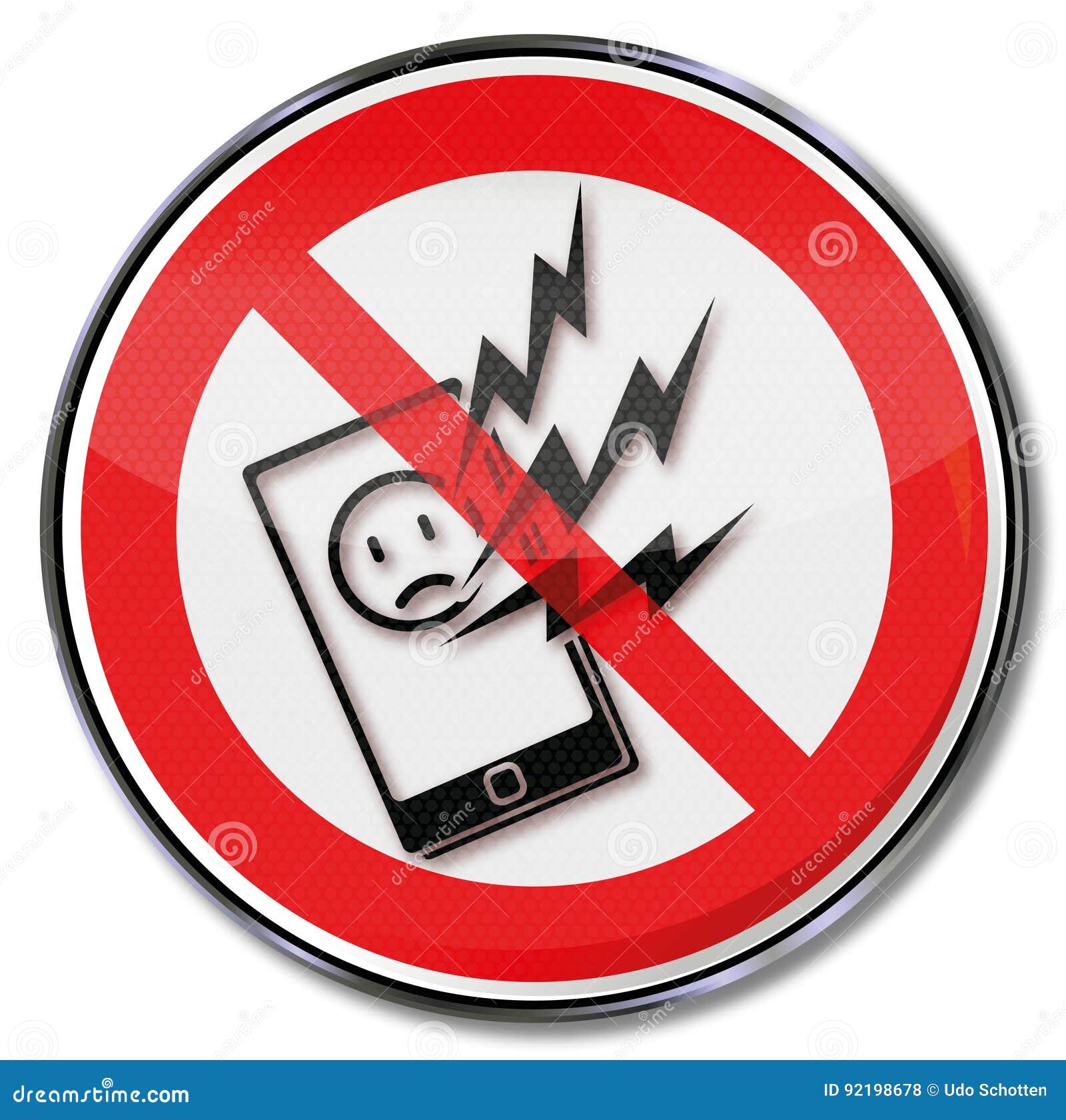 Prohibition for Smartphone and No Net Stock Vector - Illustration of ...