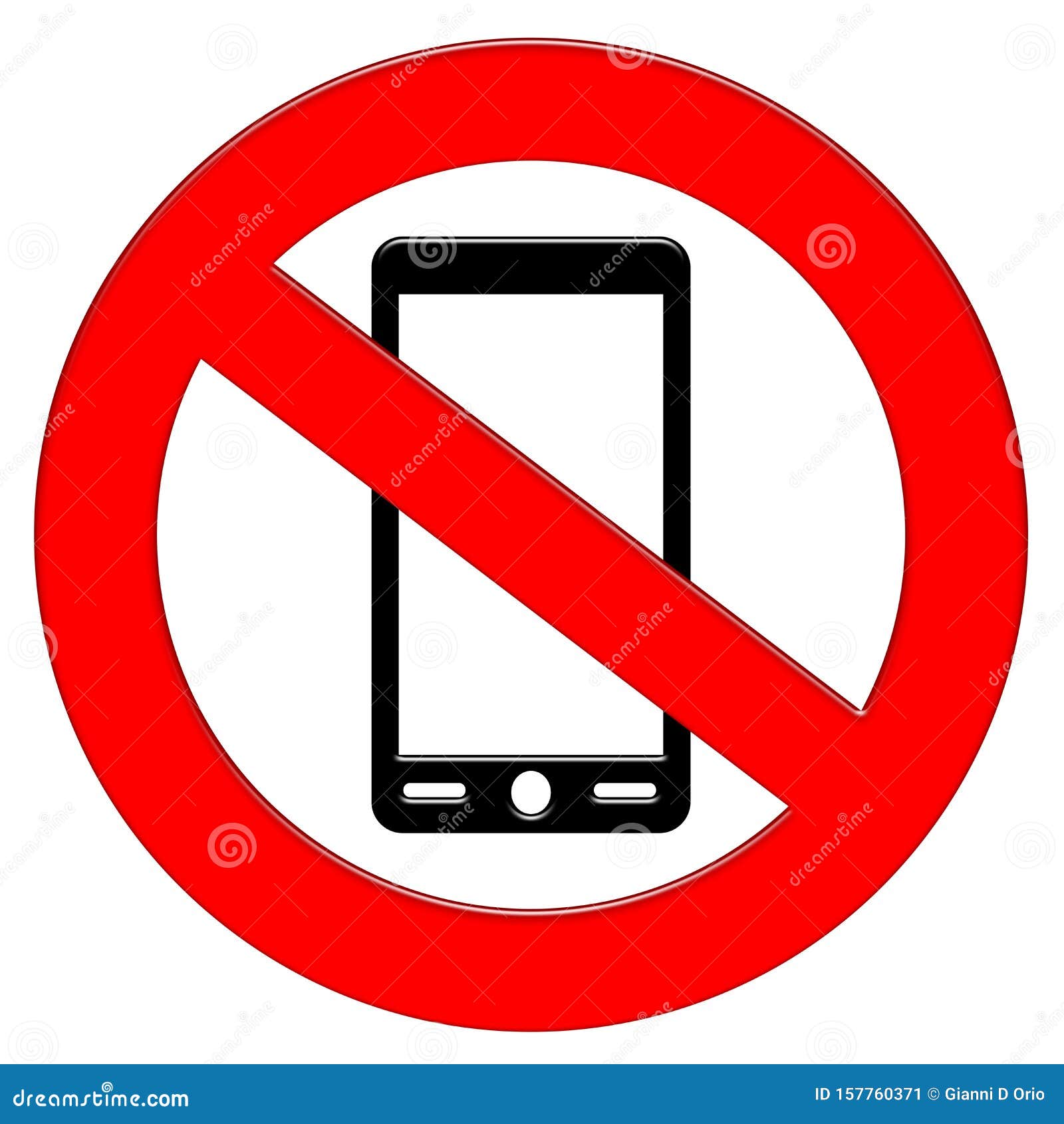 Prohibition For Smartphone And No Net Vector Illustration ...
