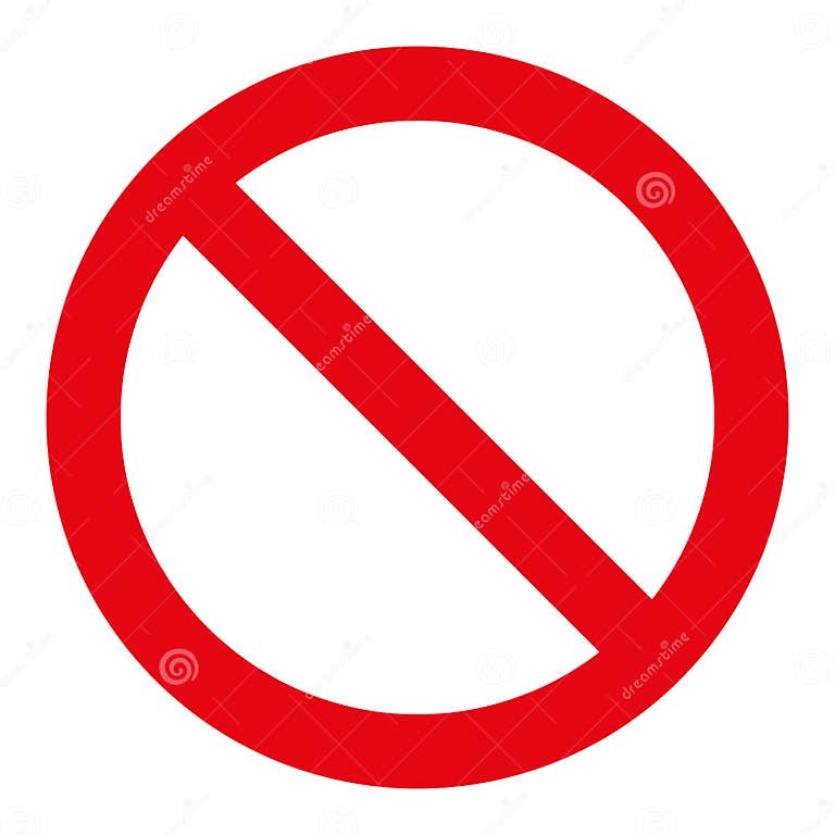 Prohibitory Sign, Red Crossed Out Circle Symbol Stock Vector ... Prohibitory Sign, Red Crossed Out Circle Symbol Stock Vector ...