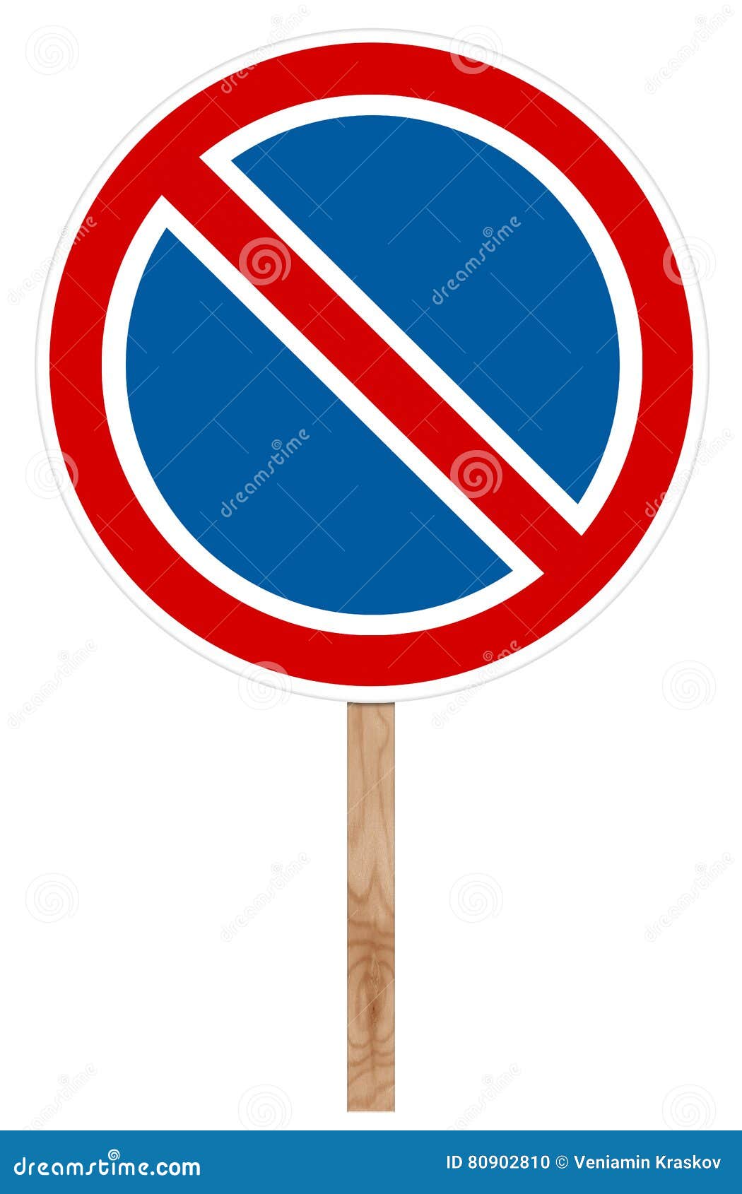 Prohibitory Traffic Sign - No Parking Stock Photo - Image of stop, road ...