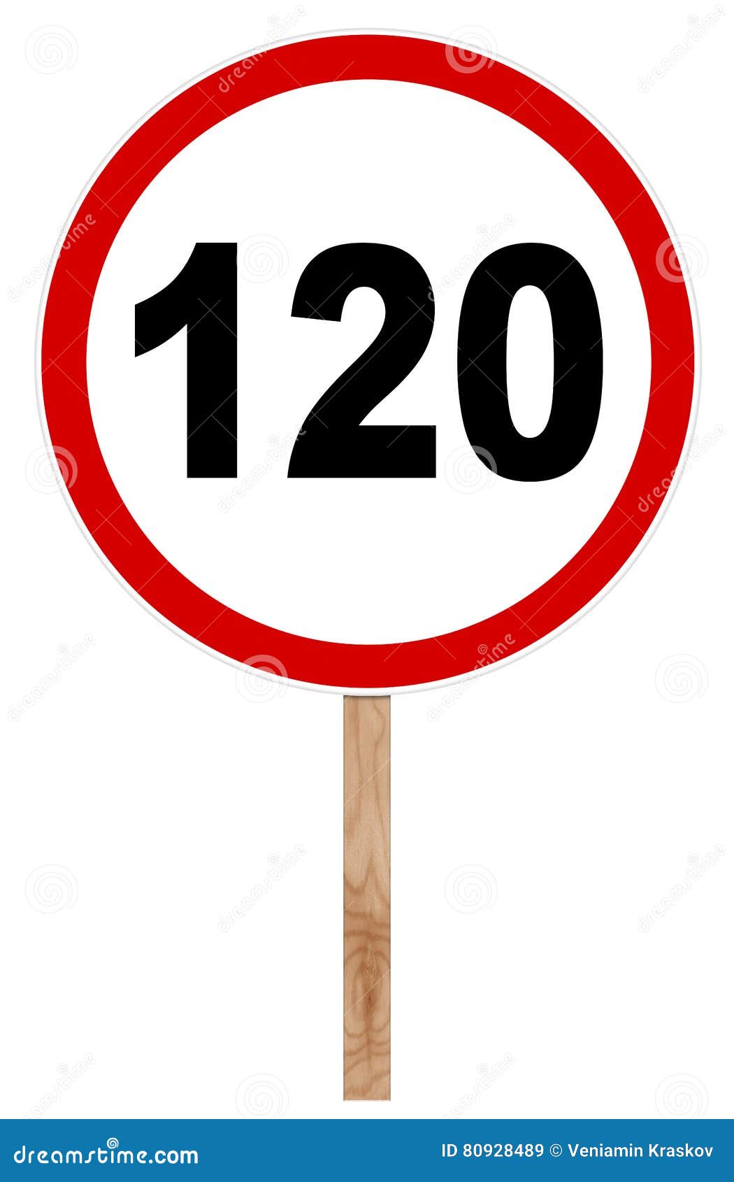 Prohibitory Traffic Sign - Speed Limit 120 Stock Image - Image of auto ...