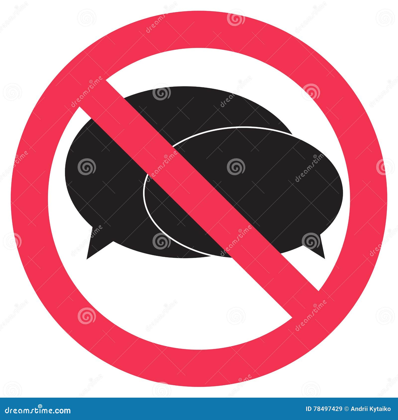 A proibição fala o sinal ilustração do vetor. Ilustração de fundo ...