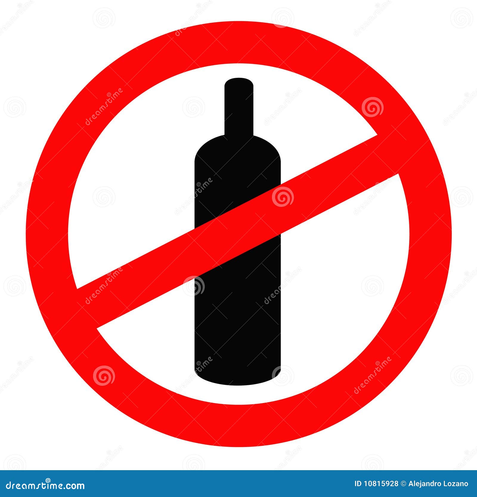 Proibido para beber ilustração do vetor. Ilustração de preto - 10815928