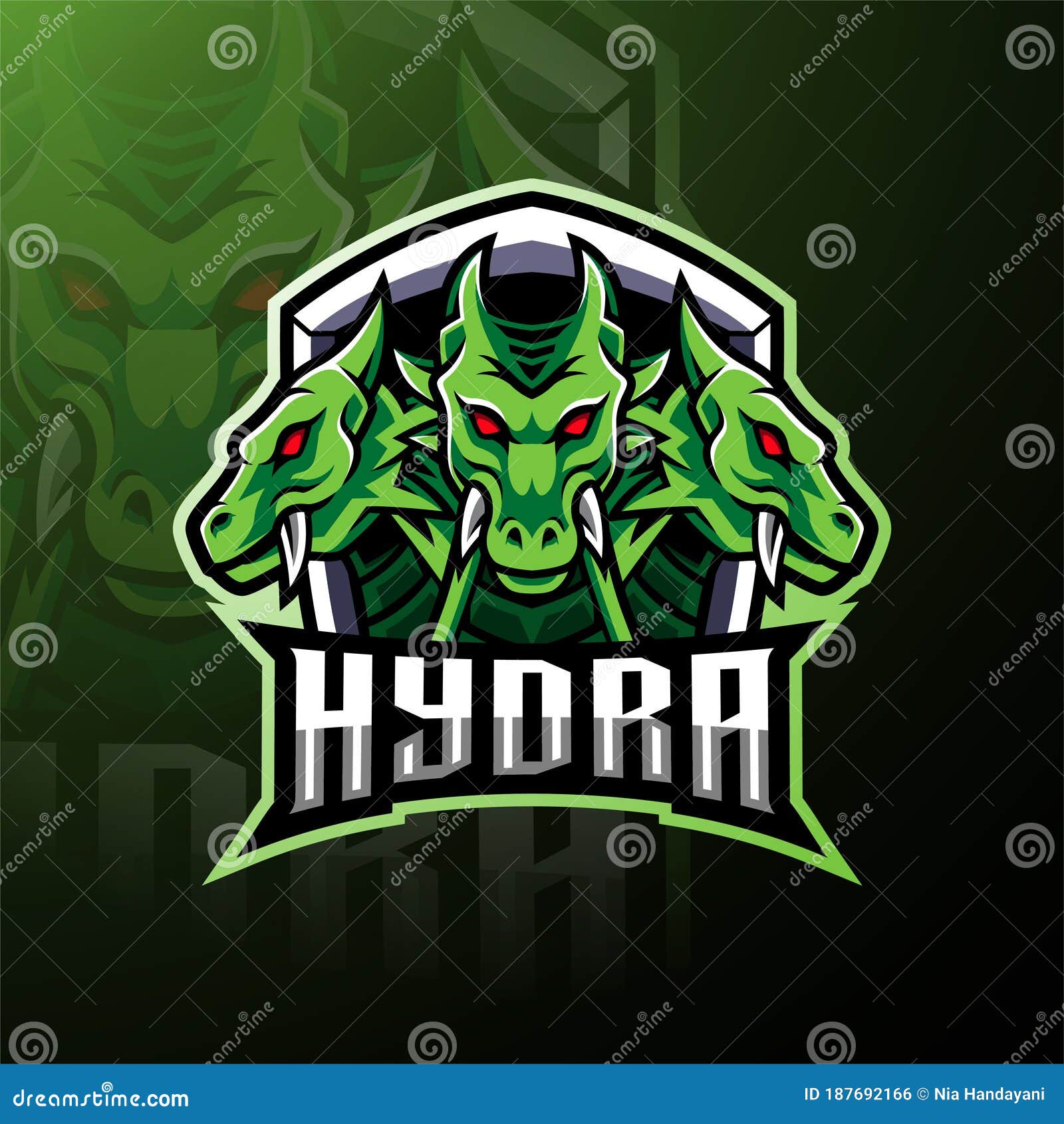 Hydra Esport Mascot Logo Design Stock Vector - Illustration of danger ...