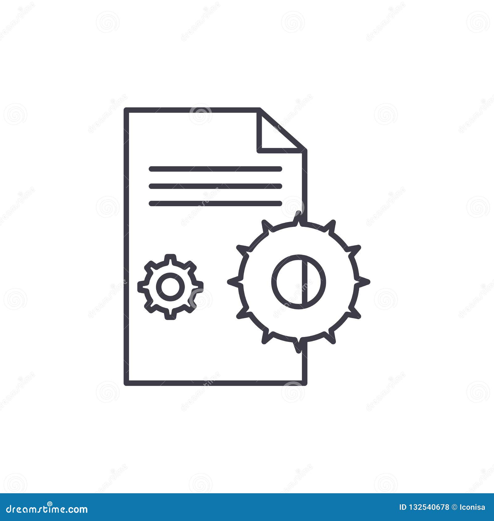 Project Agreement Line Icon Concept. Project Agreement Vector Linear ...