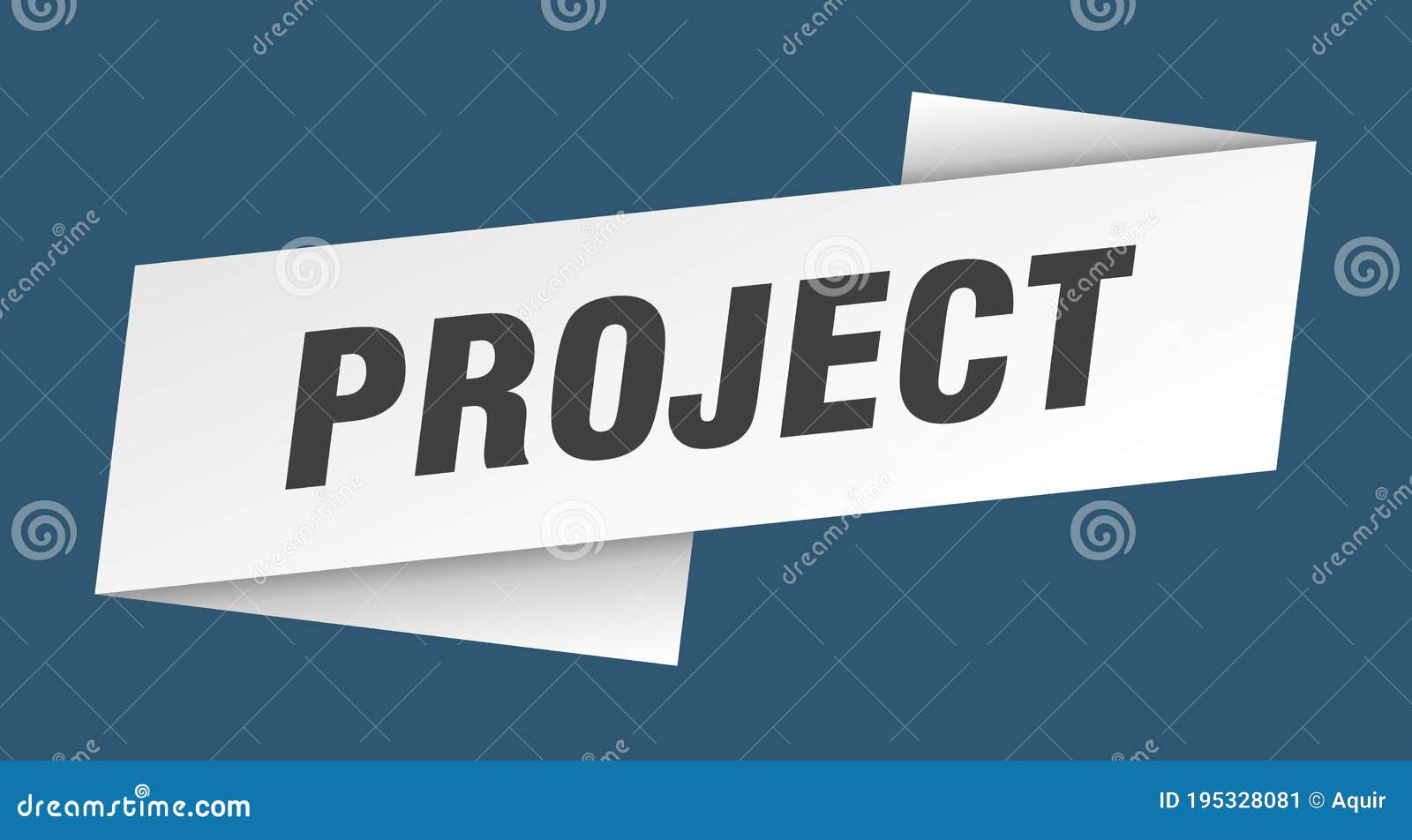 Project Banner Template. Ribbon Label Sign. Sticker Stock Vector ...