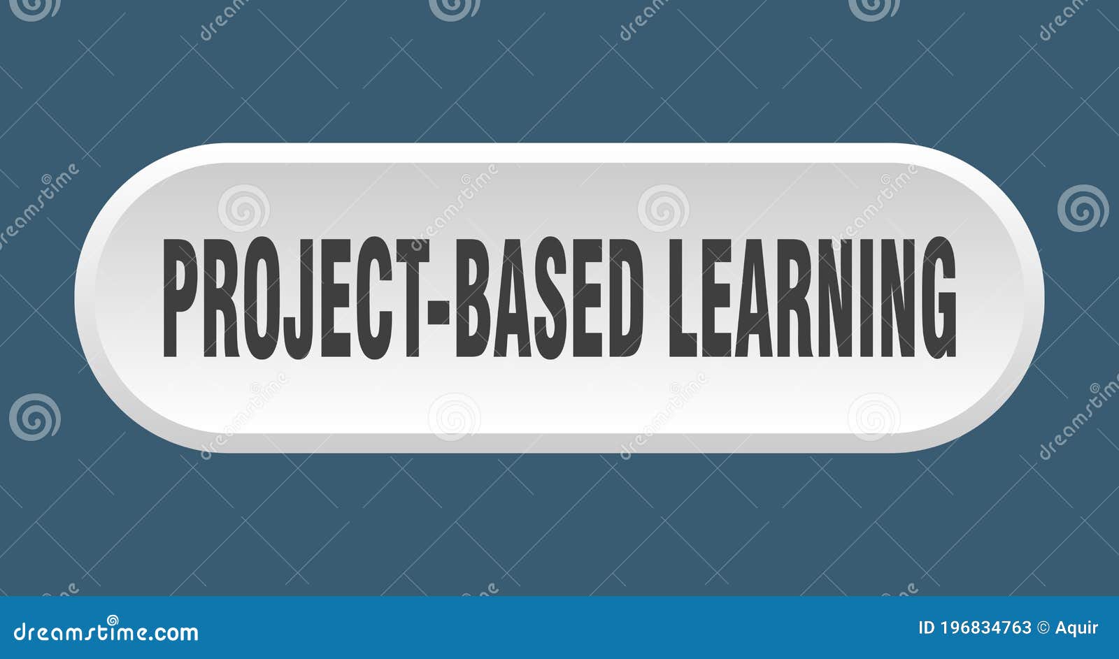 Project-based Learning Button Stock Vector - Illustration of sticker ...