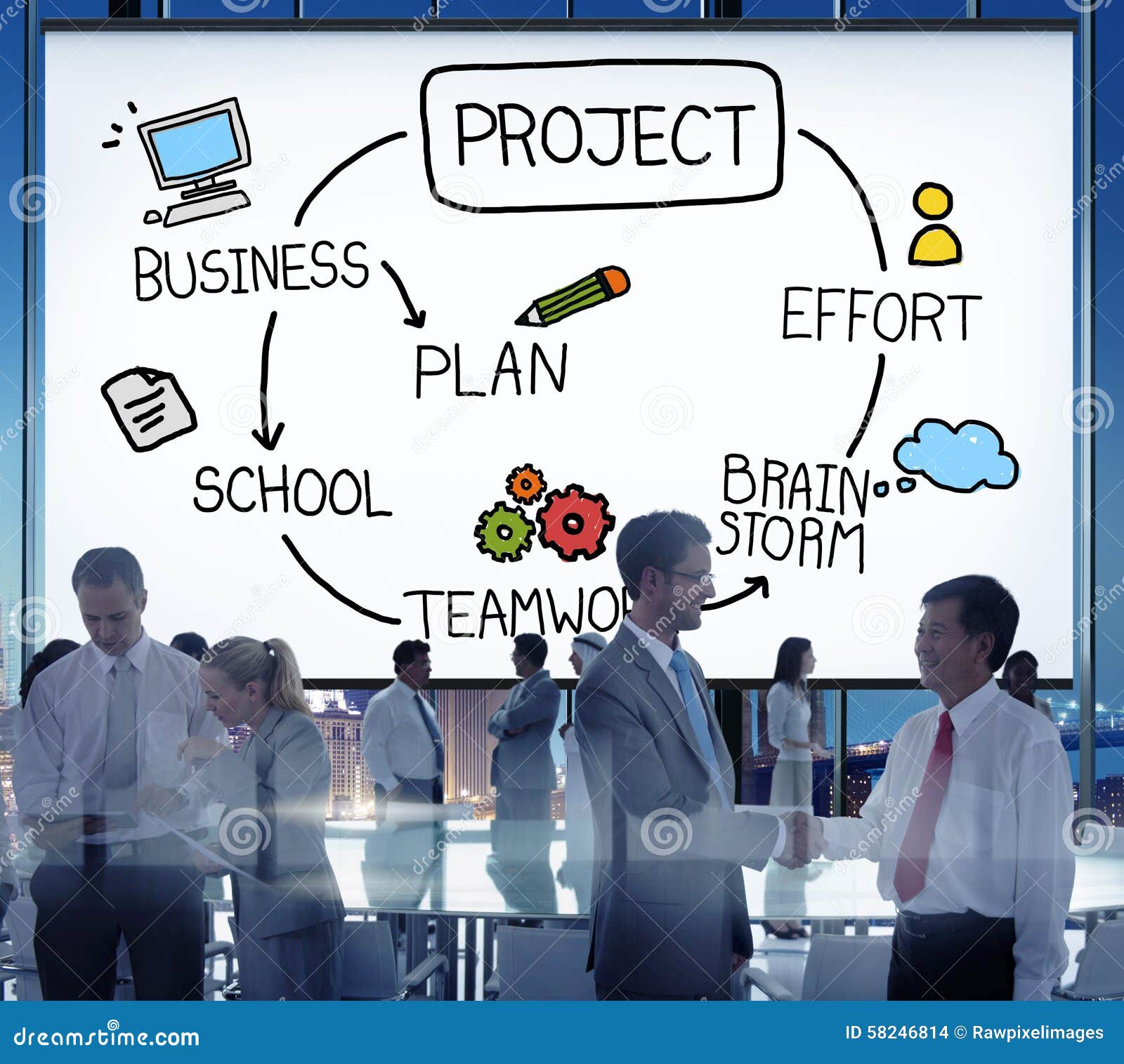 Project Brainstorm Plan Effort Mission Teamwork Concept Stock Photo ...