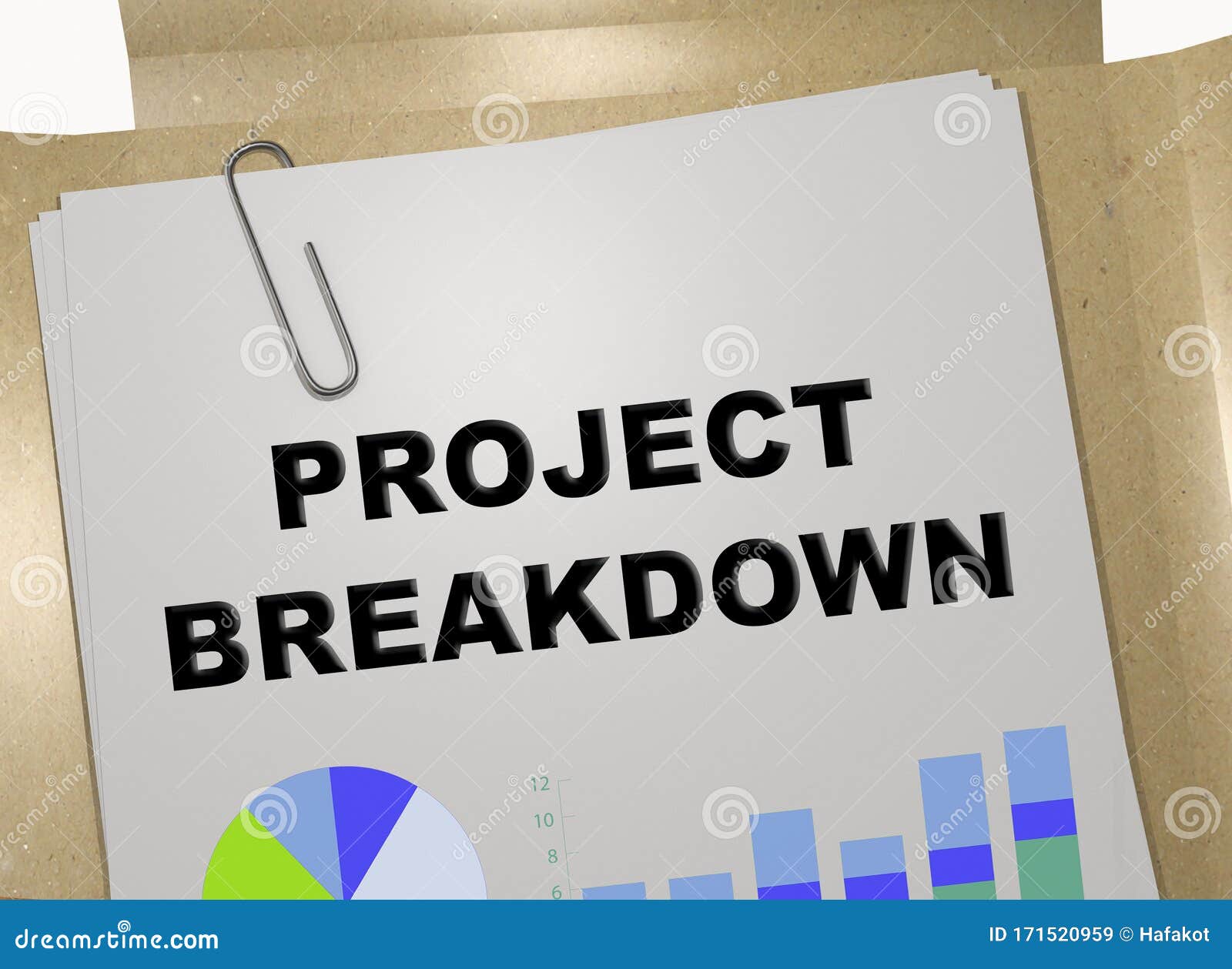 PROJECT BREAKDOWN concept stock illustration. Illustration of progress ...