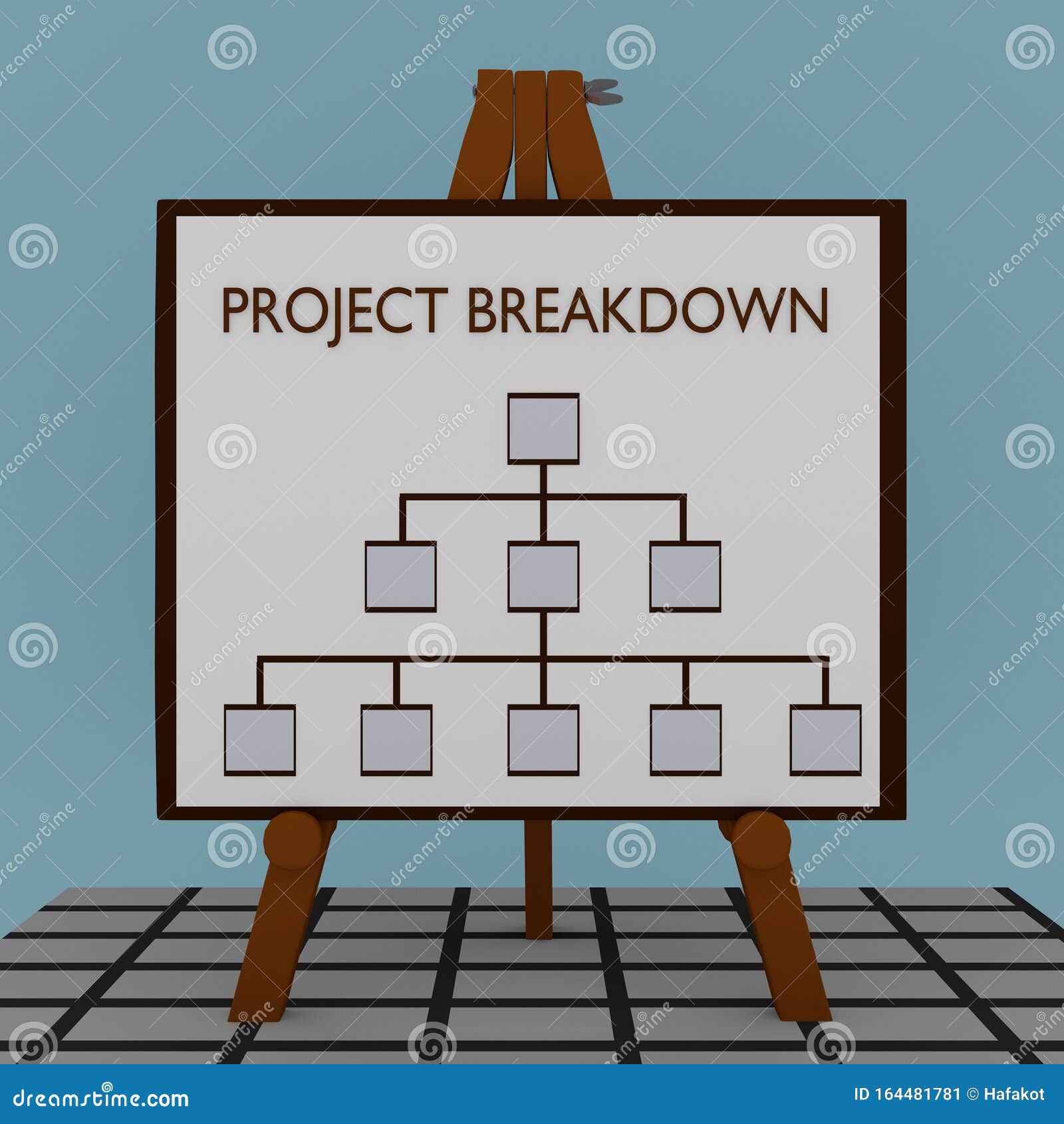 PROJECT BREAKDOWN concept stock illustration. Illustration of flow ...