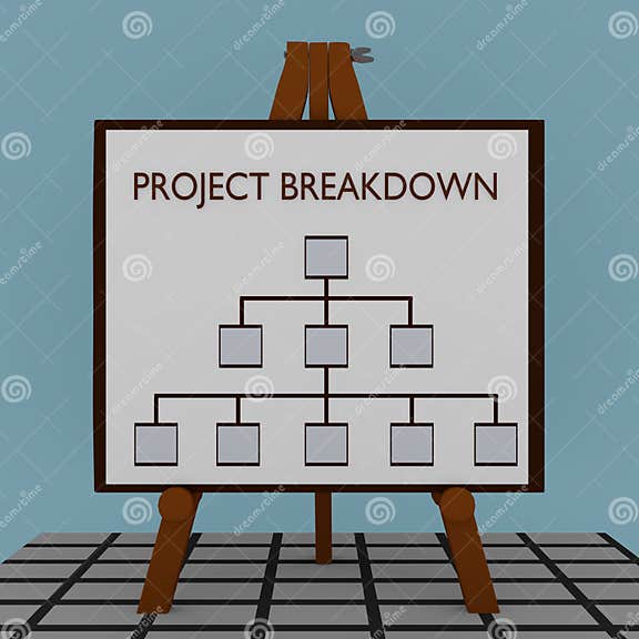 PROJECT BREAKDOWN concept stock illustration. Illustration of flow ...