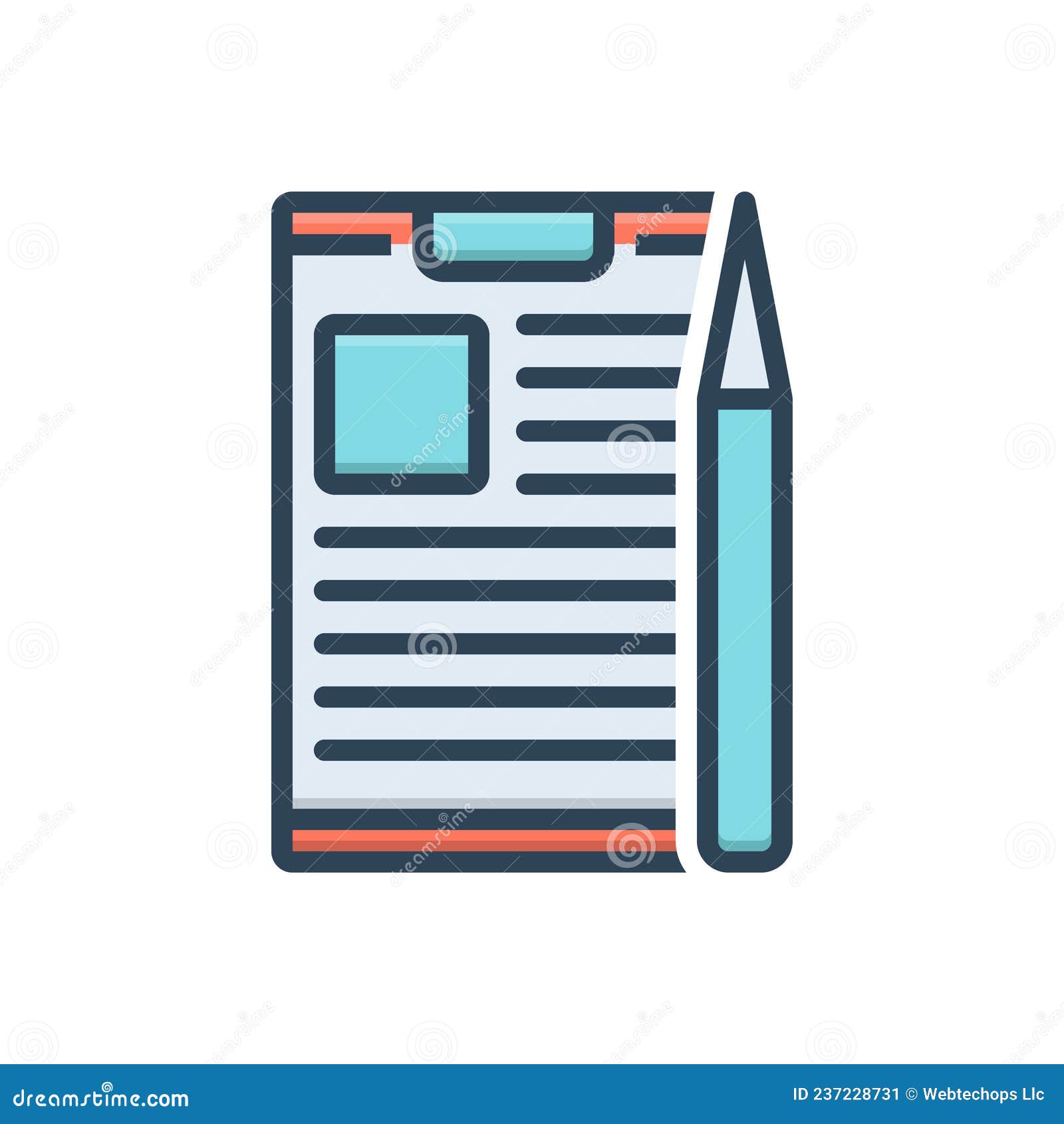 Color Illustration Icon for Project Briefing, Task and Document Stock ...