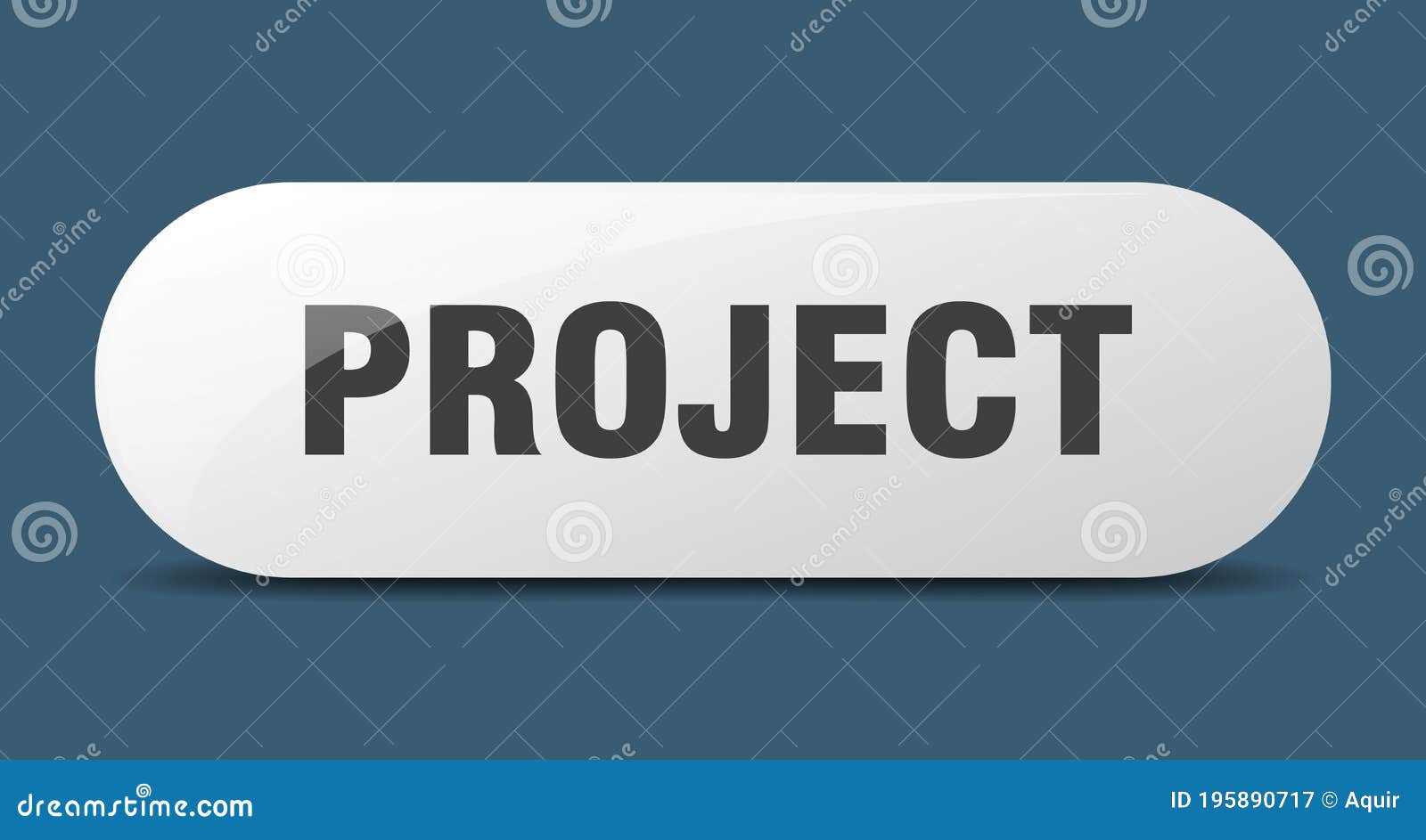 Project Button. Sticker. Banner. Rounded Glass Sign Stock Vector ...