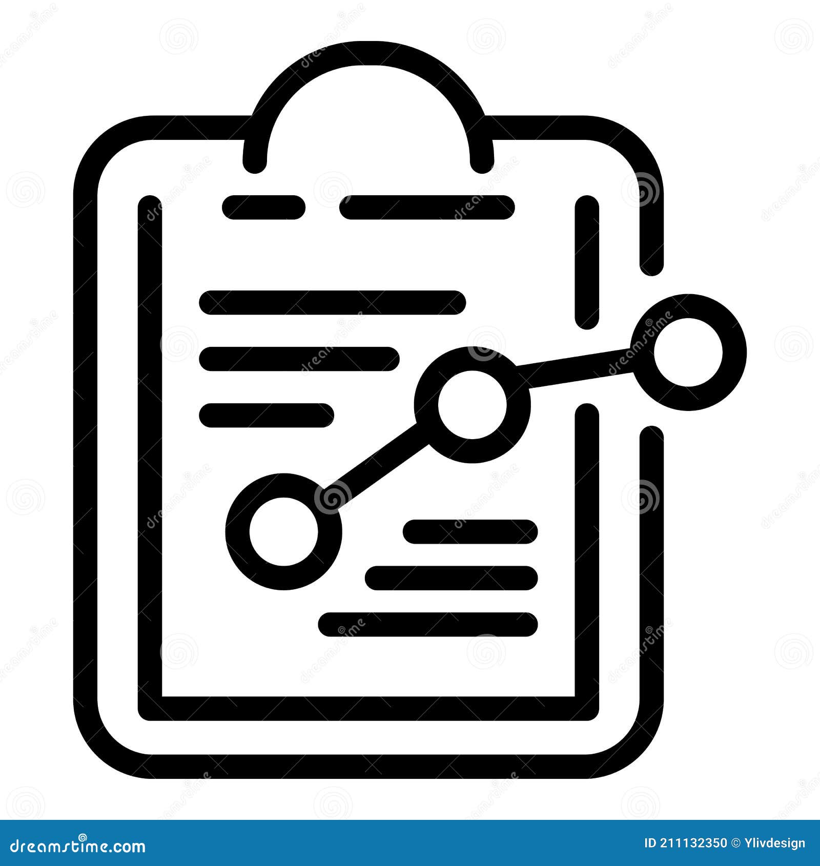 Project Chart Icon, Outline Style Stock Vector - Illustration of ...