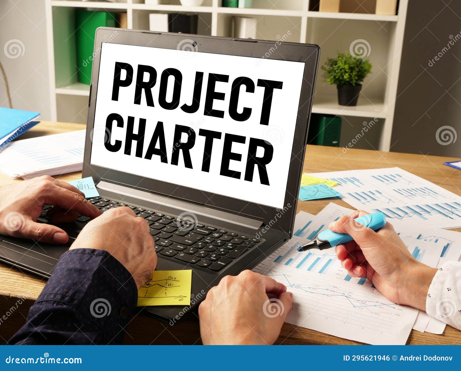 Project Charter is Shown Using the Text Stock Photo - Image of schedule ...