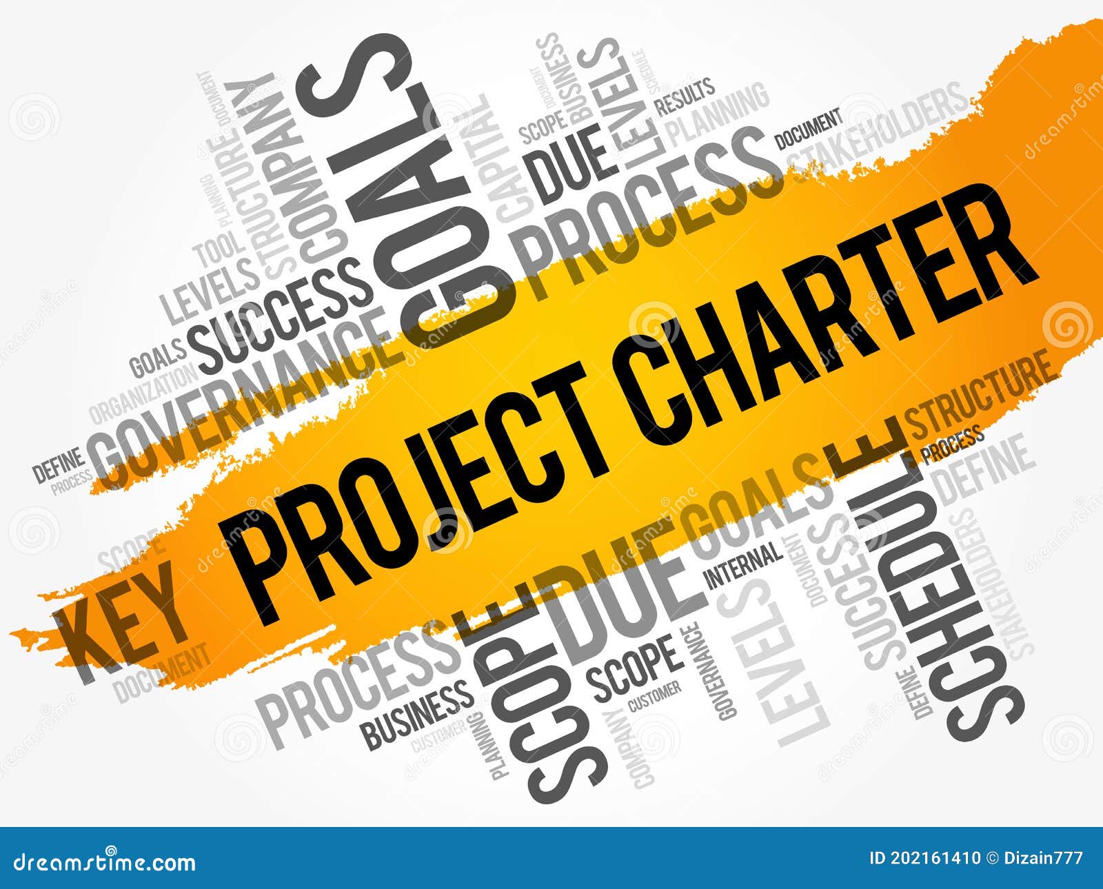 Project Charter Word Cloud Collage Stock Illustration - Illustration of ...