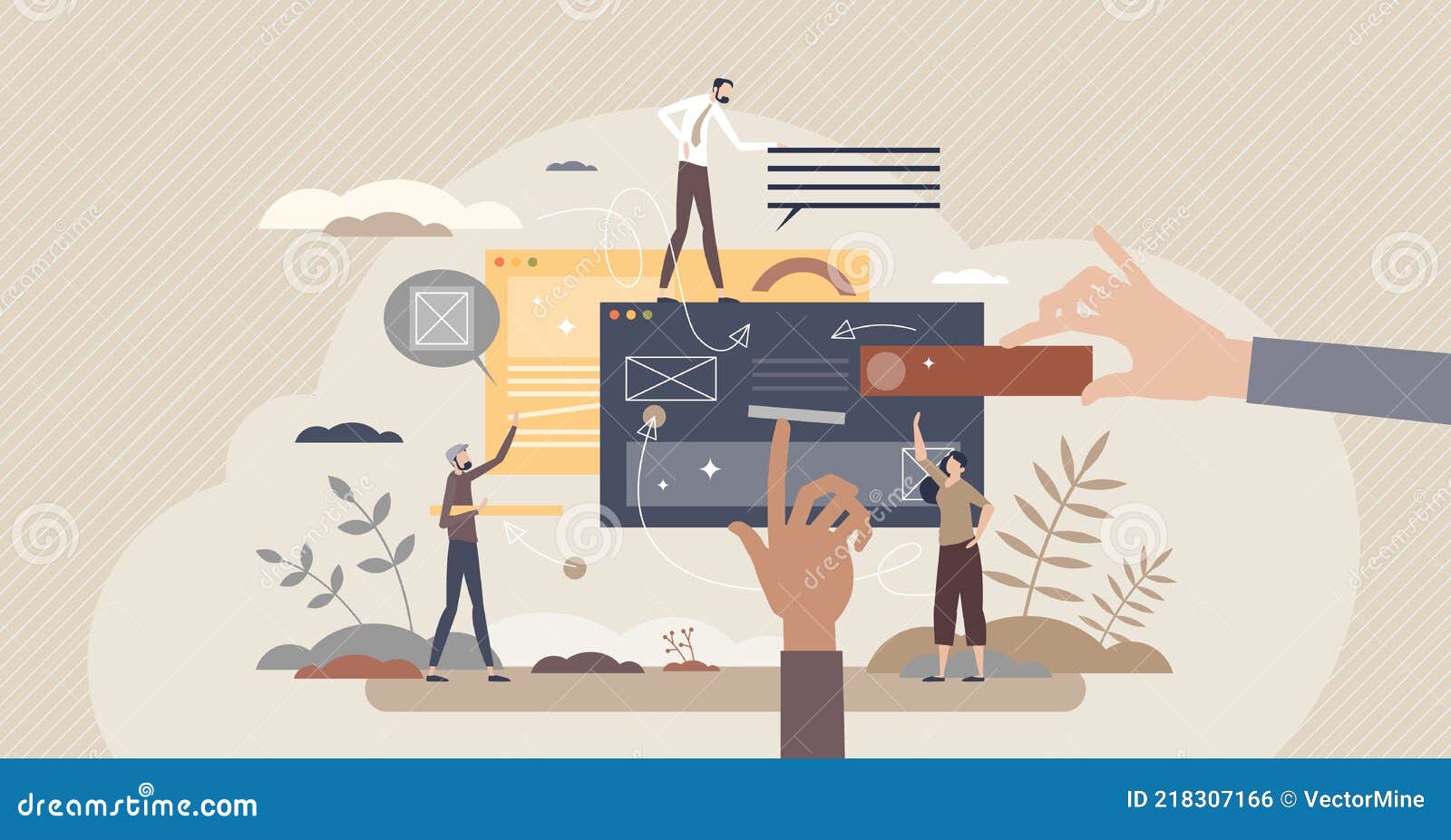 Project Collaboration and Partnership Teamwork Process Tiny Person ...