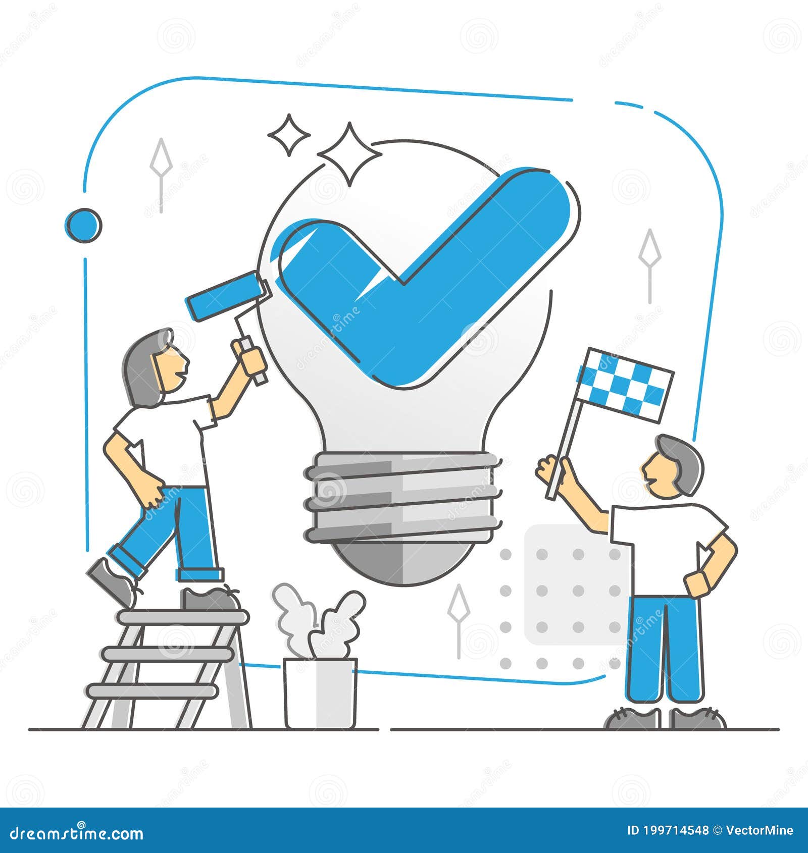 Job Done And Mission Accomplished Cartoon Vector | CartoonDealer.com ...