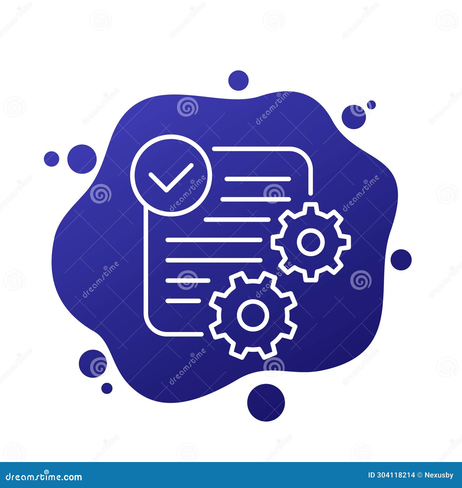 Project Complete Icon, Line Vector Stock Illustration - Illustration of ...