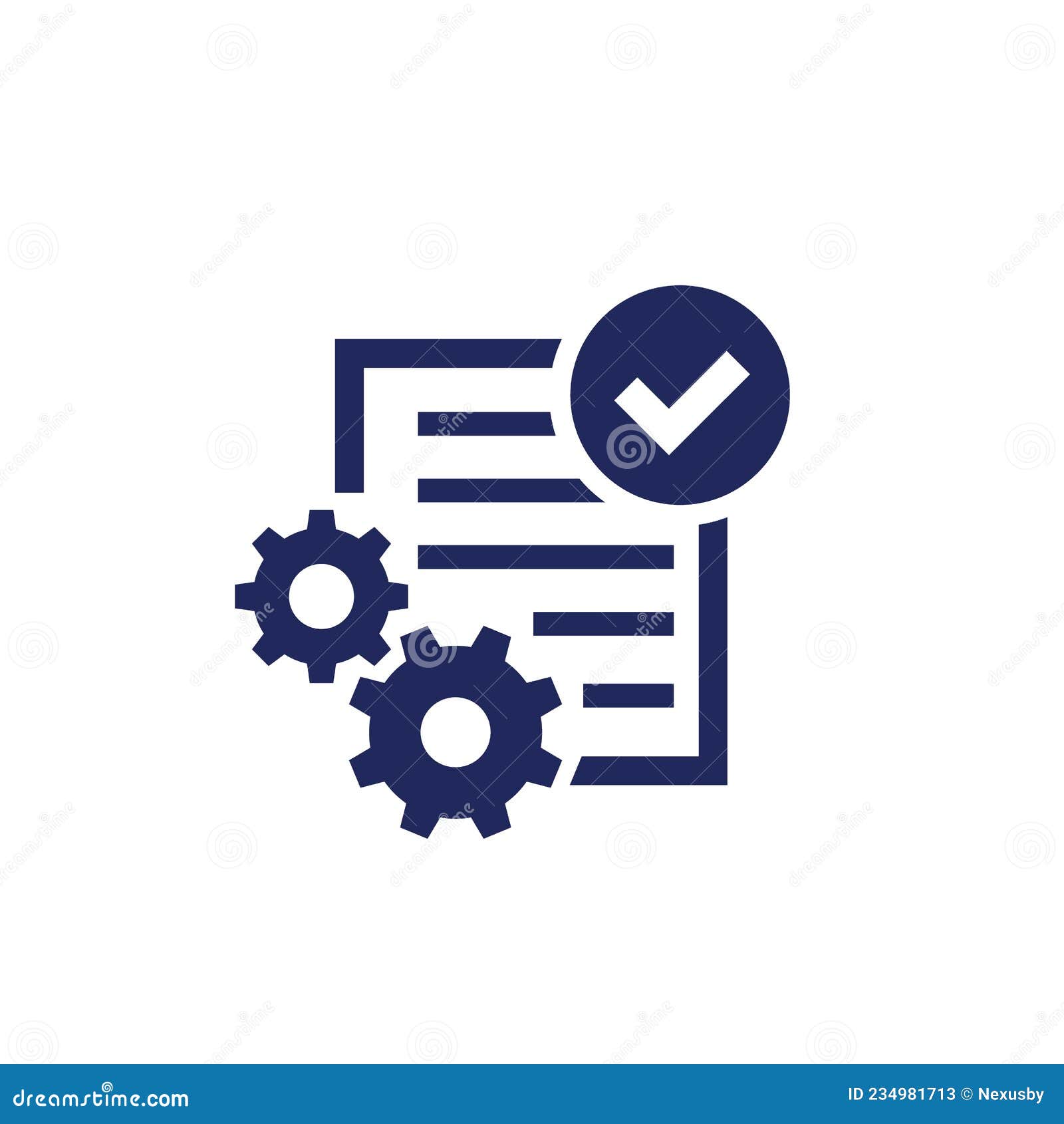 Project Complete Icon on White Stock Vector - Illustration of isolated ...