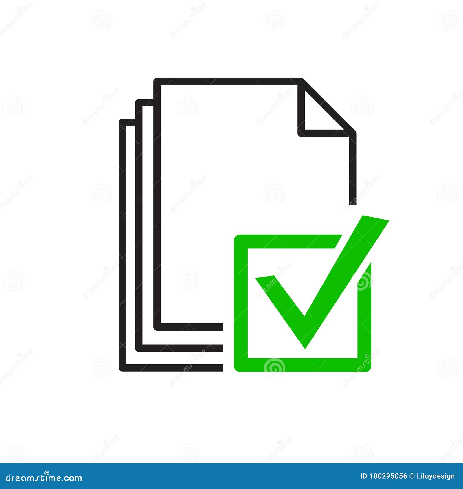 Approve File Icon. Vector Illustration Stock Vector - Illustration of ...
